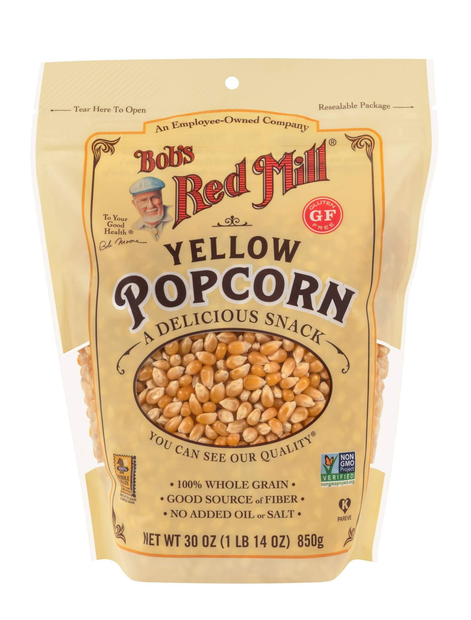 Bob's Red Mill Yellow Popcorn, MDA05 30oz (Pack of 1) - Non GMO, Whole ...