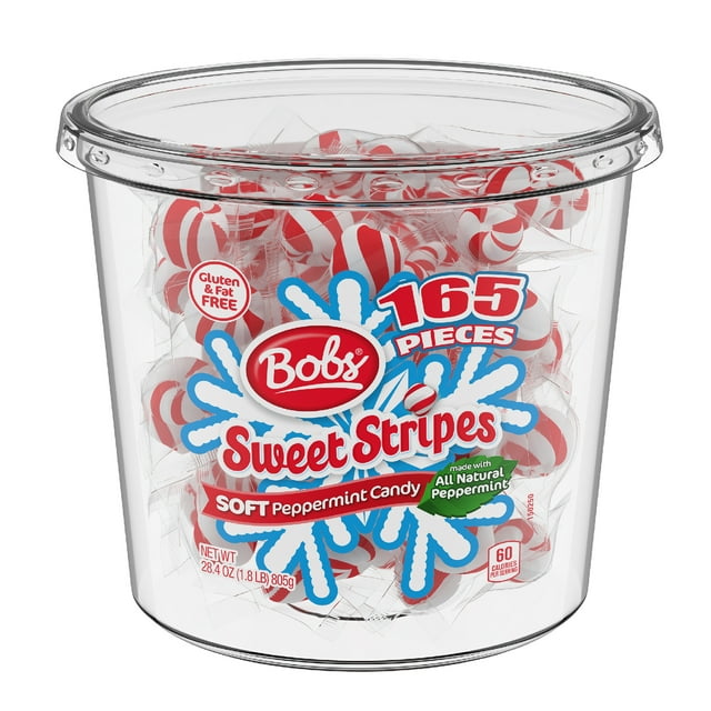 Bob's Sweet Stripes Soft Peppermint Christmas Mints, Individually ...