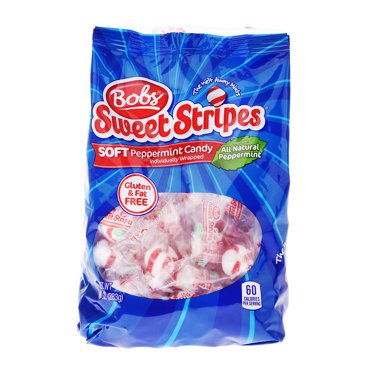 Bob's Sweet Stripes Soft Peppermint Candy, Individually Wrapped, 34.5 ...
