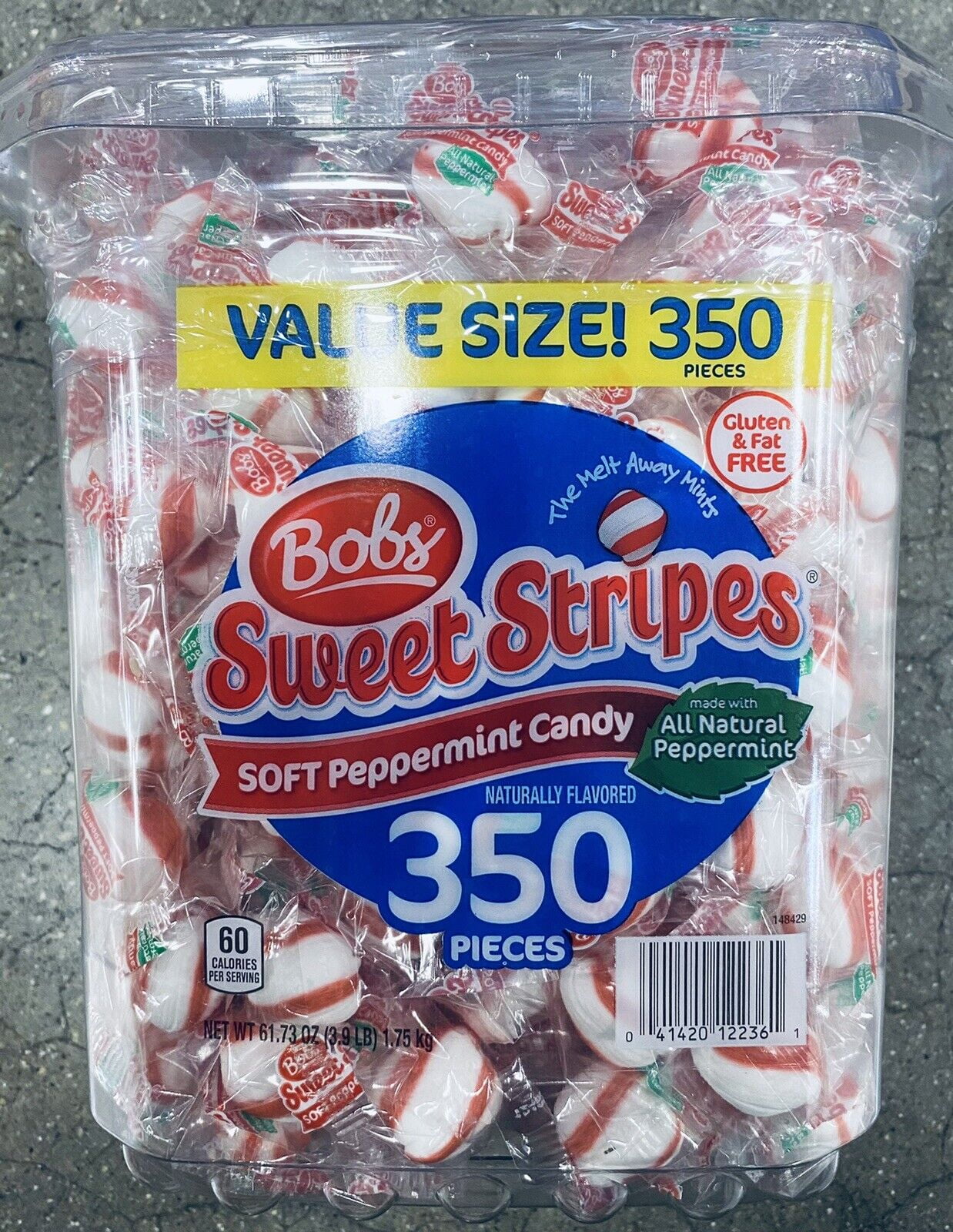 Bob's Sweet Stripes Soft Peppermint Candy VALUE SIZE 350 PIECES 61.73 ...