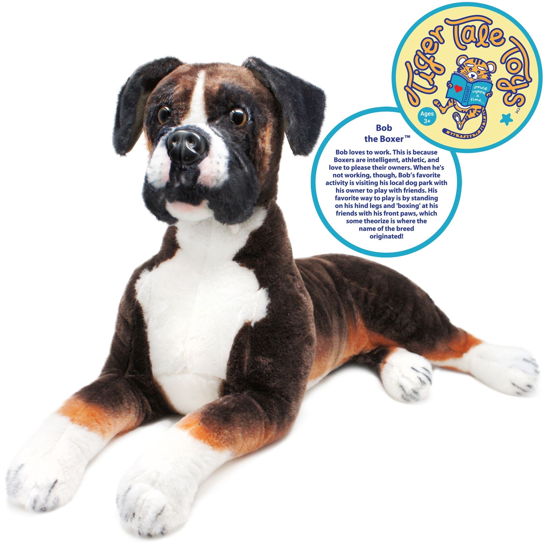 Bob the Boxer: Jumbo Over-sized Stuffed Animal Plush Dog, Pet Puppies ...