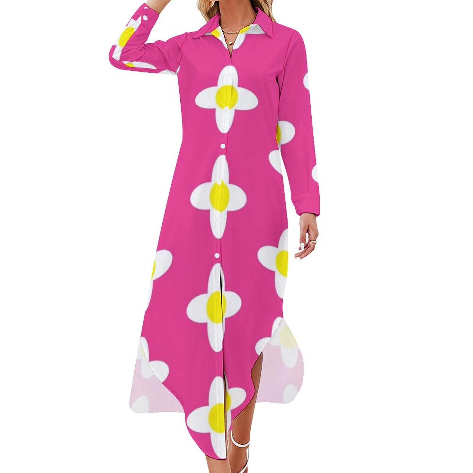 Bob the Cat ACNH Pink Long Sleeved Shirt Dress prom dress Long veiled ...