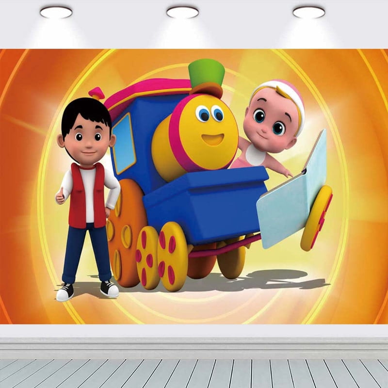 Bob the Train Poster Wall Decor Birthday Banner Backdrop Background ...