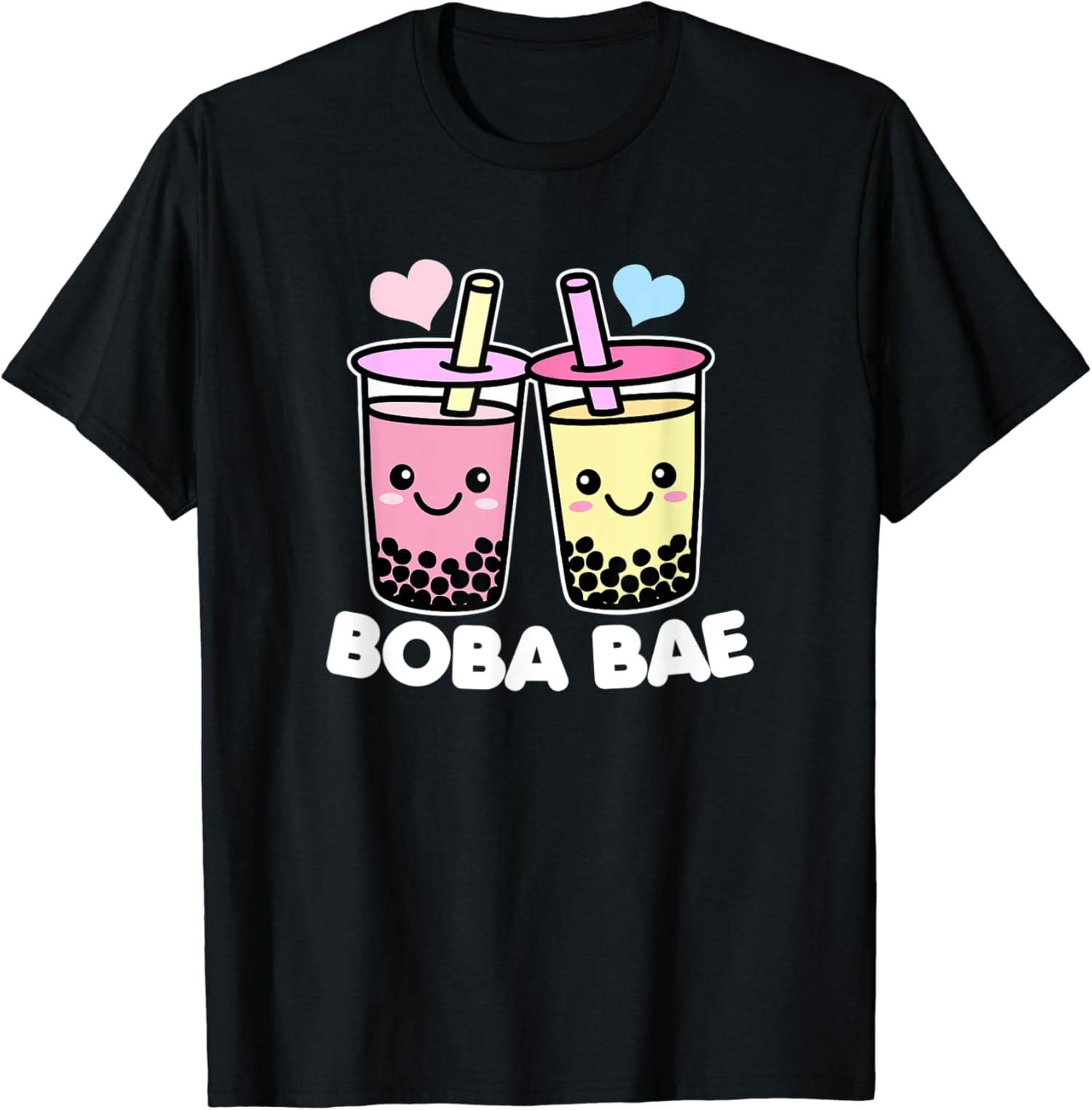 Boba BAE Cute Kawaii Boba Drinks White Text T-Shirt - Walmart.com
