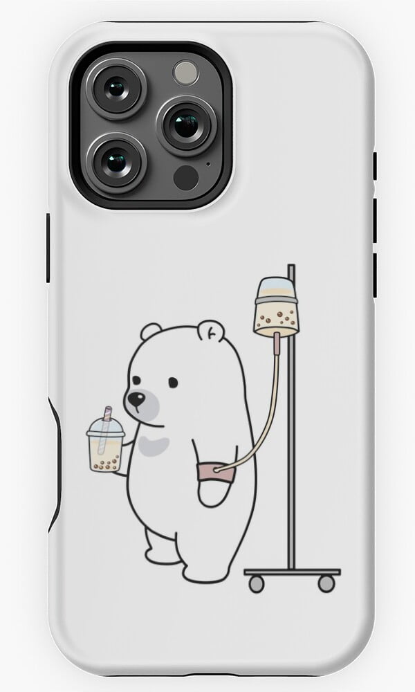 Boba Bear Cute Bubble Tea Phone Case for iPhone 16 15 14 13 12 11 Pro ...
