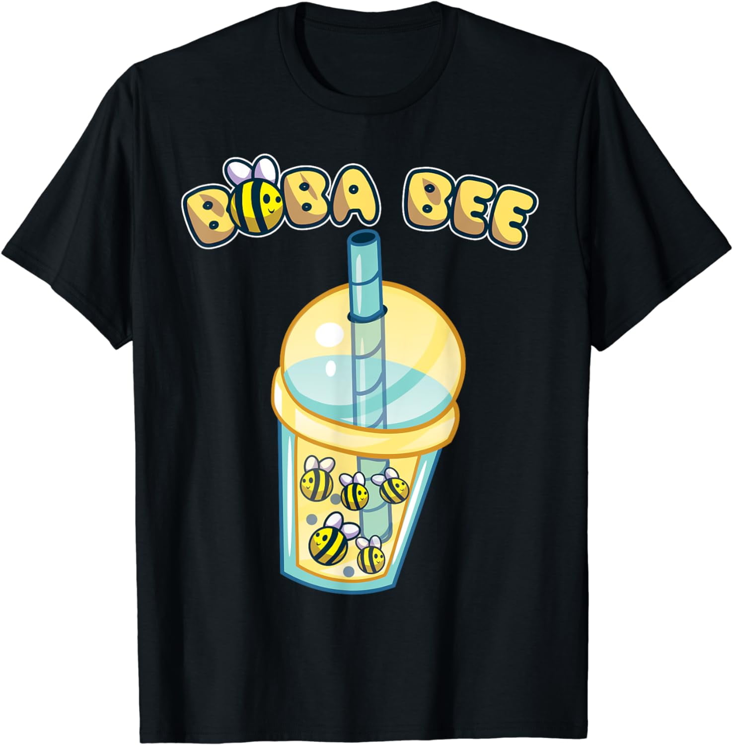 Boba Bee Bubble Tea Milk Kawaii Aesthetic Bees T-Shirt - Walmart.com