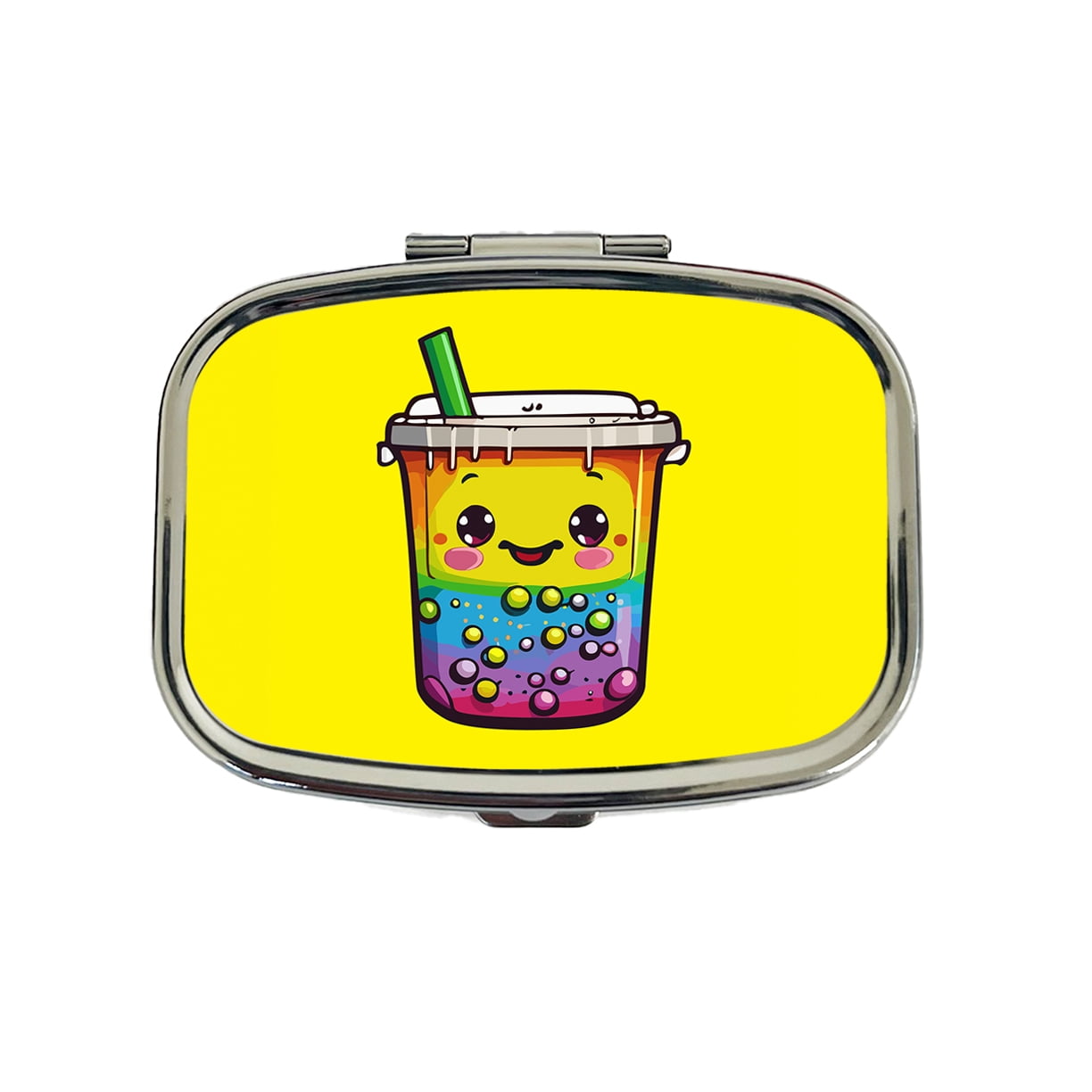 Boba Bubble Tea Rainbow Cute Small Travel Handbag Pill Box Case ...