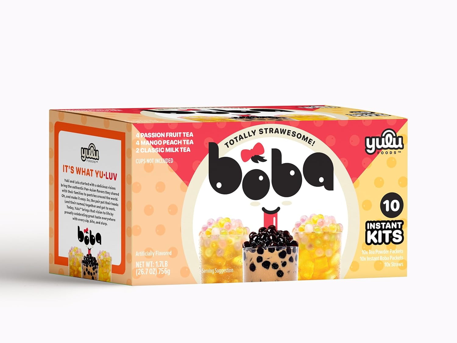 Mango Boba Hello Kitty Instant Boba Milk Tea Kit, Brown Sugar Flavor ...
