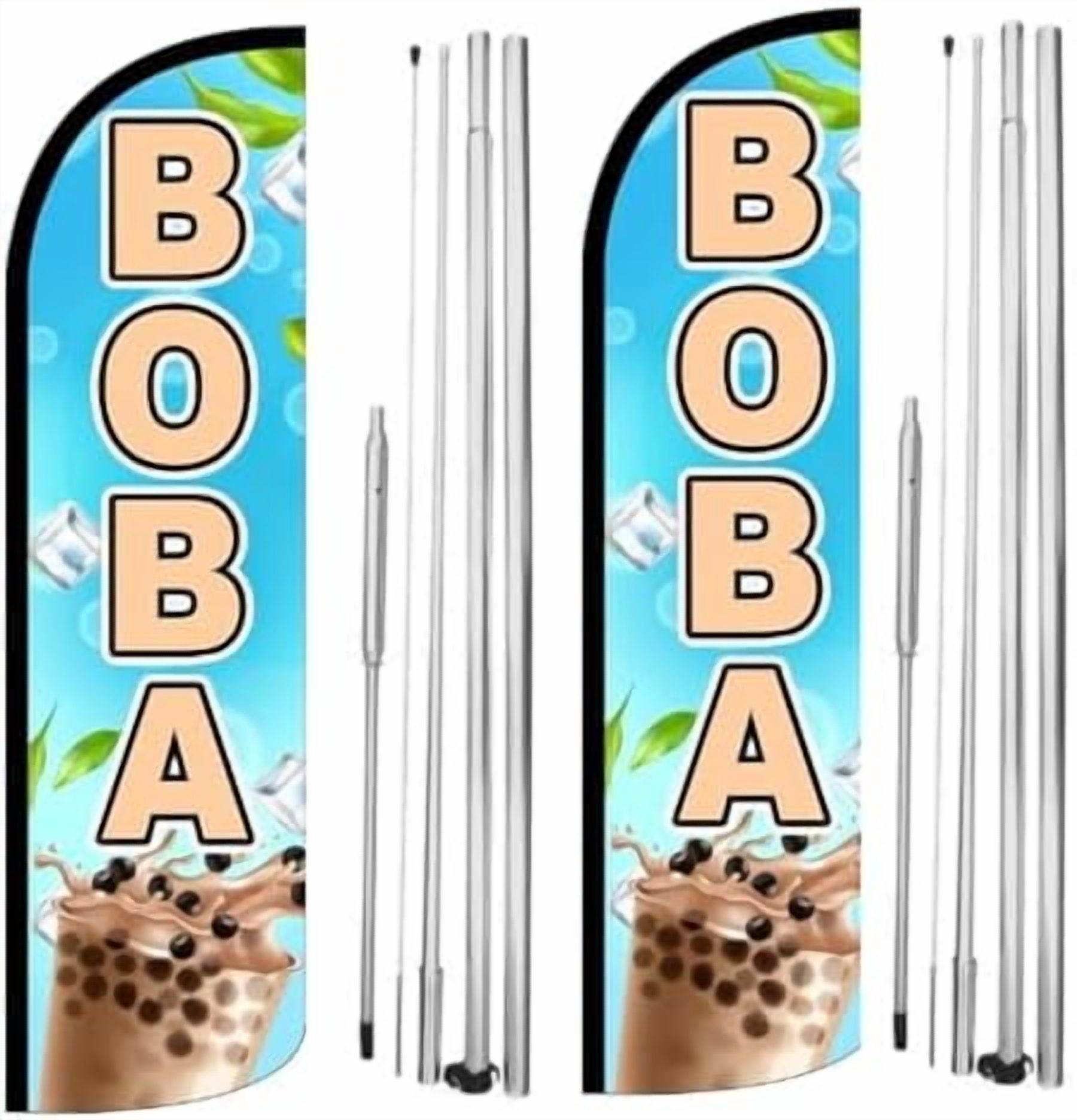 Boba Flag With Complete Hybrid Pole set - Pack of 2 (With Complete ...