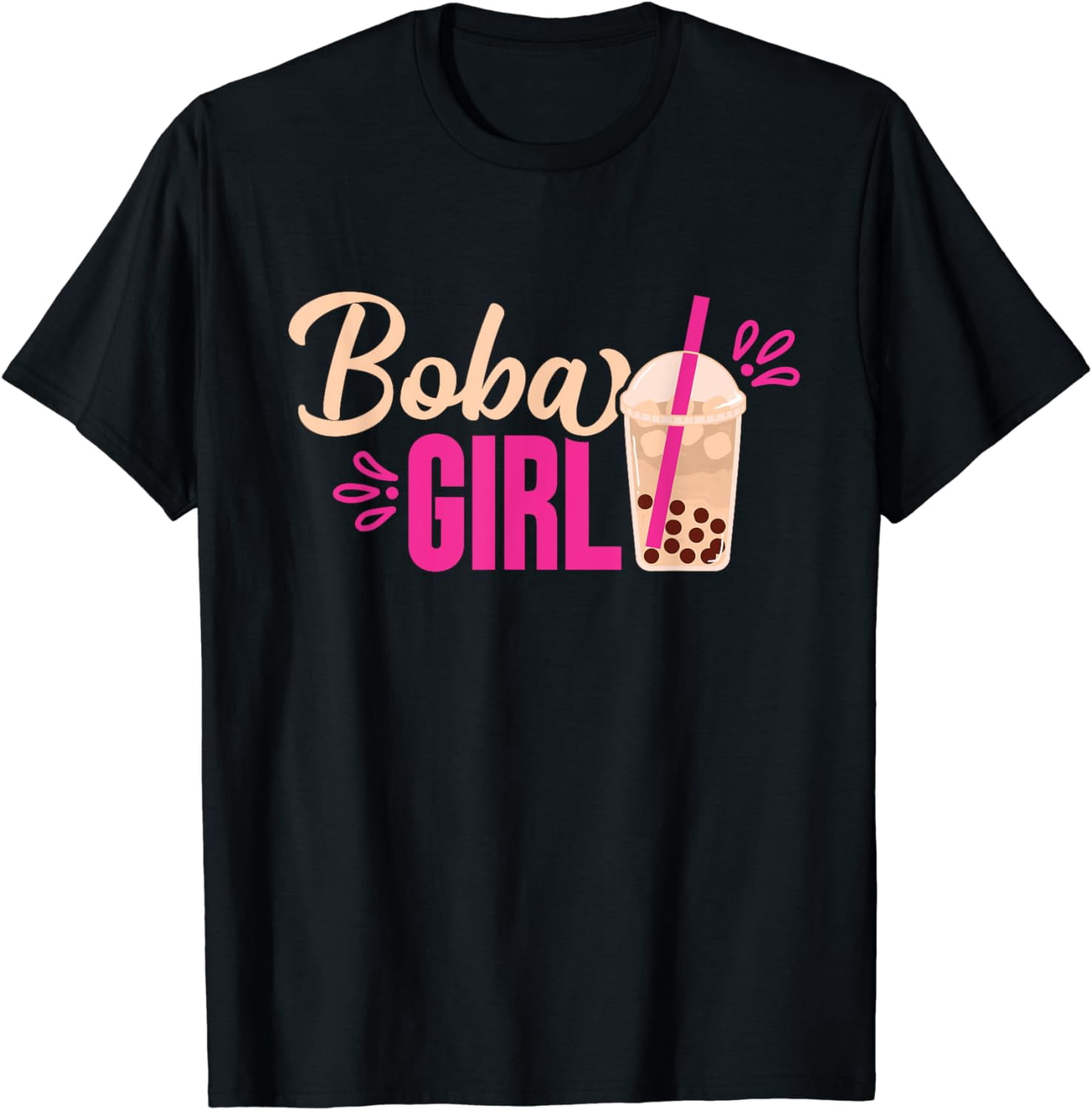 Boba Girl Bubble Milk Tea Drinker Lovers T-Shirt - Walmart.com