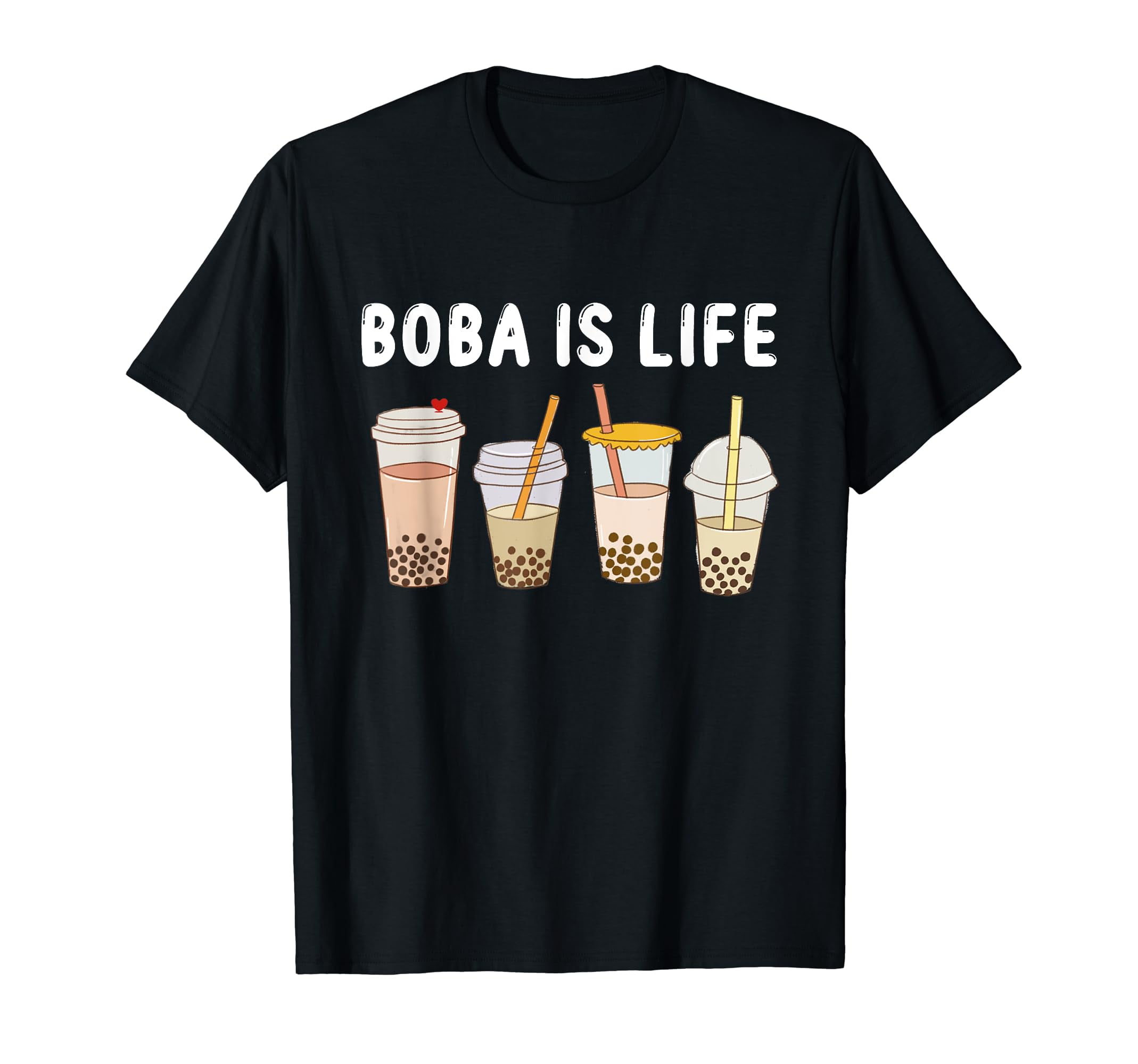 Boba Is Life Funny Kawaii Bubble Milk - Bubble Tea Boba Tea T-Shirt ...