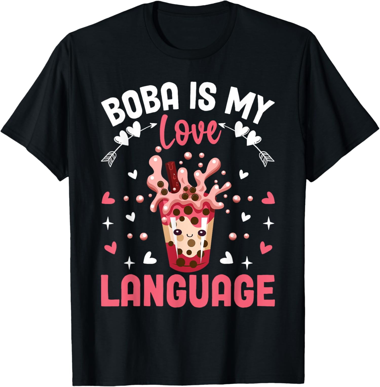 Boba Is My Love Language Bubble Tea Boba T-Shirt - Walmart.com