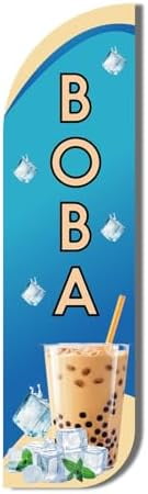 Boba King Sized Flag Sign | 3 ft x 11.5 ft Flags Advertising Marketing ...