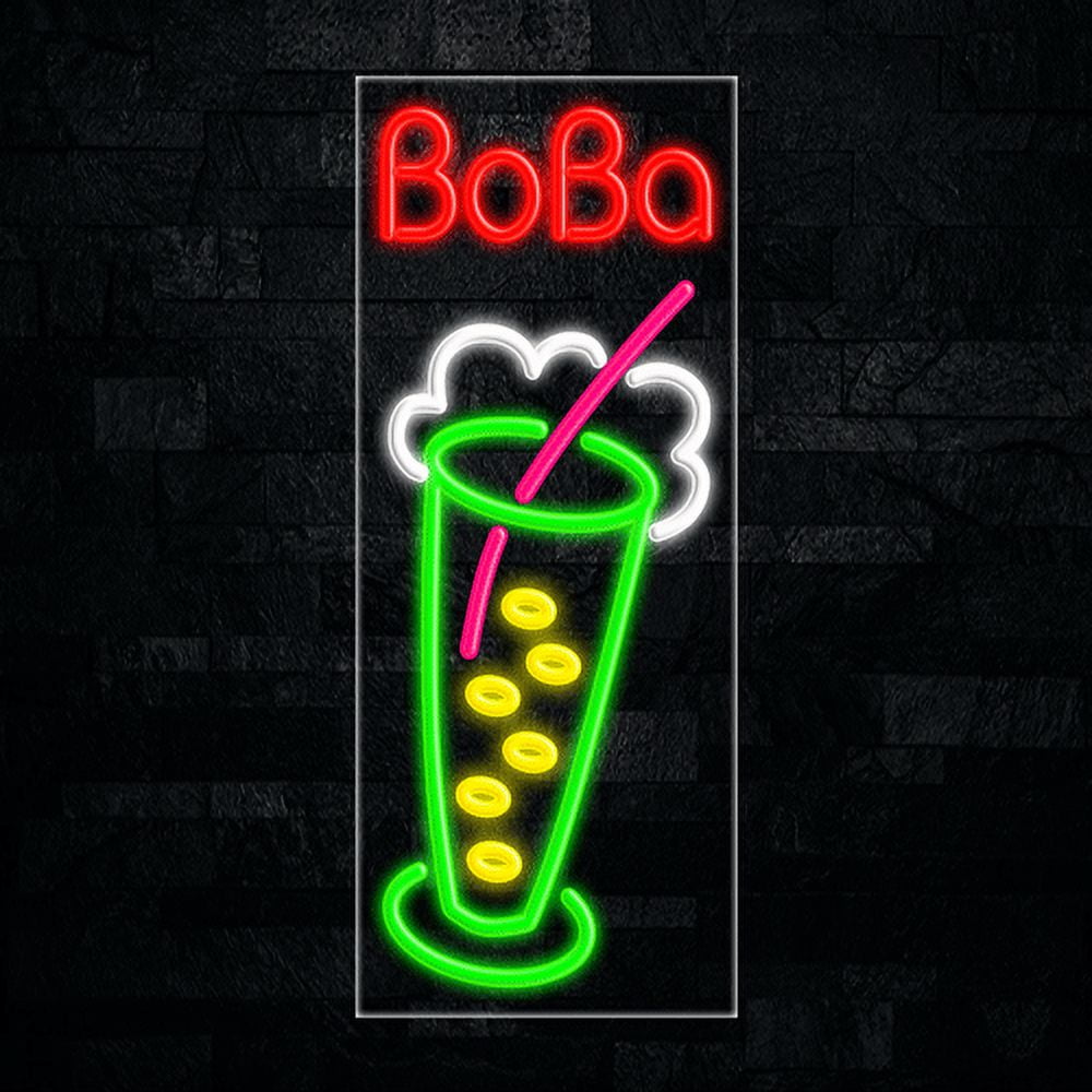 Boba-LED Neon Sign 12"L x 30"H #30372 - Walmart.com