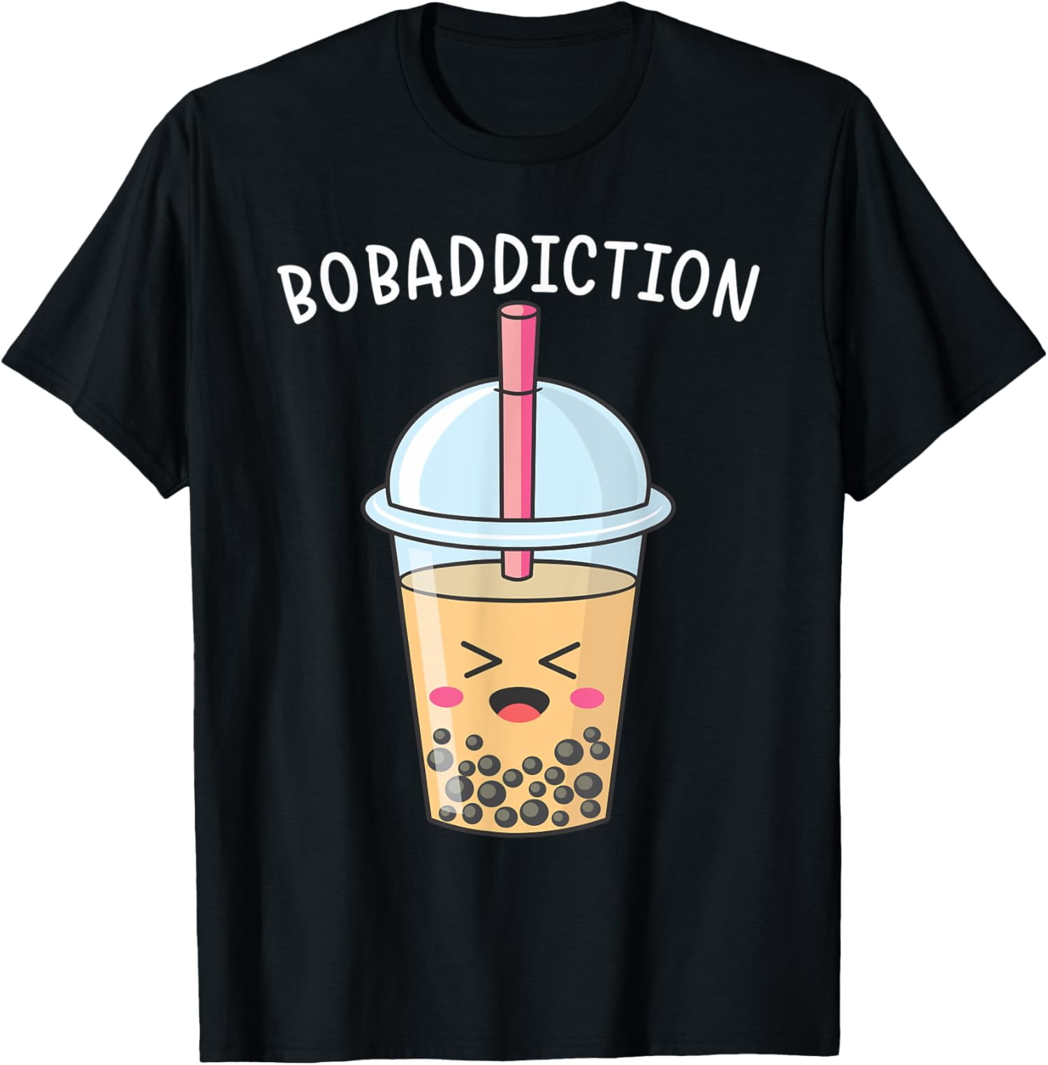 Boba Milk Tea Addiction Funny Bubble Tea Lover MM T-Shirt - Walmart.com