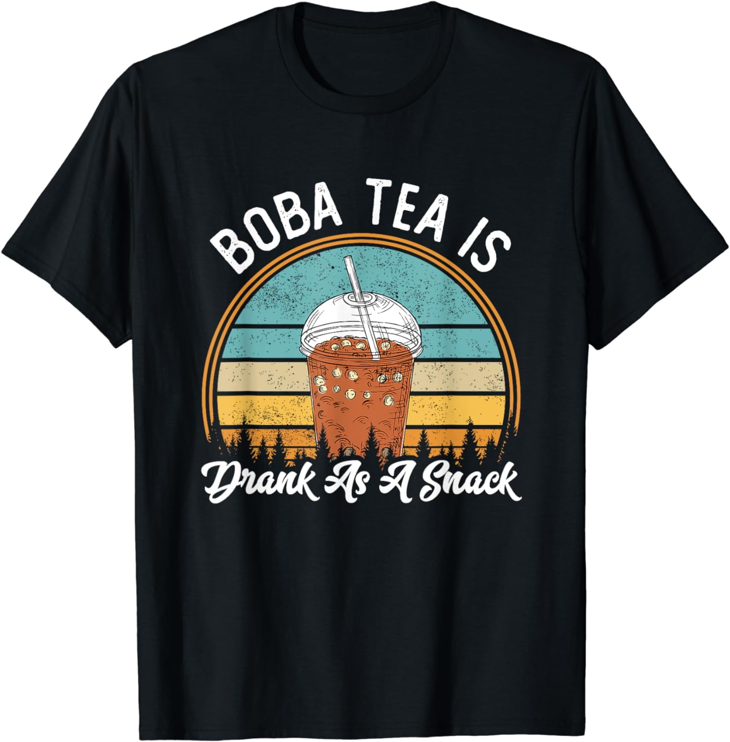 Boba Milk Tea Snacks Bubble Tea Tapioca Pearls Cute Boba Tea T-Shirt ...