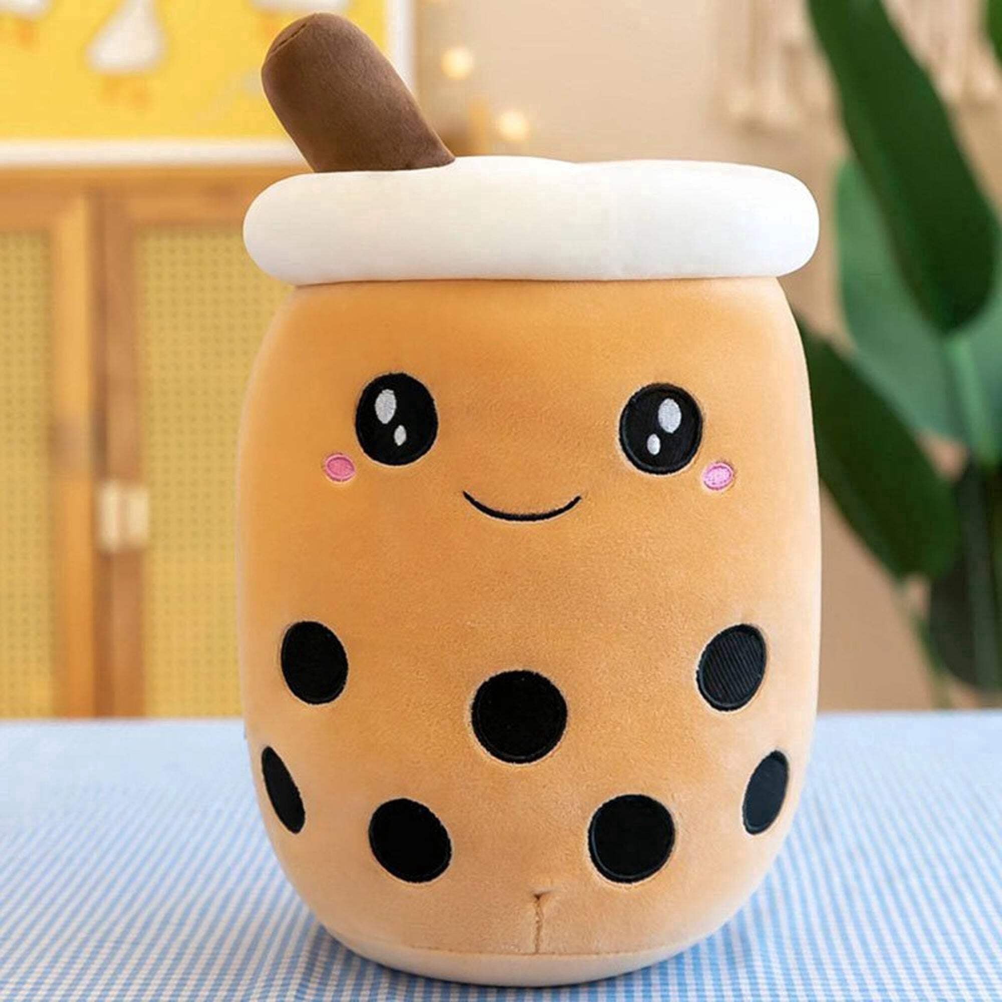 Boba Plush Cute Soft Boba Bubble Tea Stuffed Animal Pillow Plush Toy ...