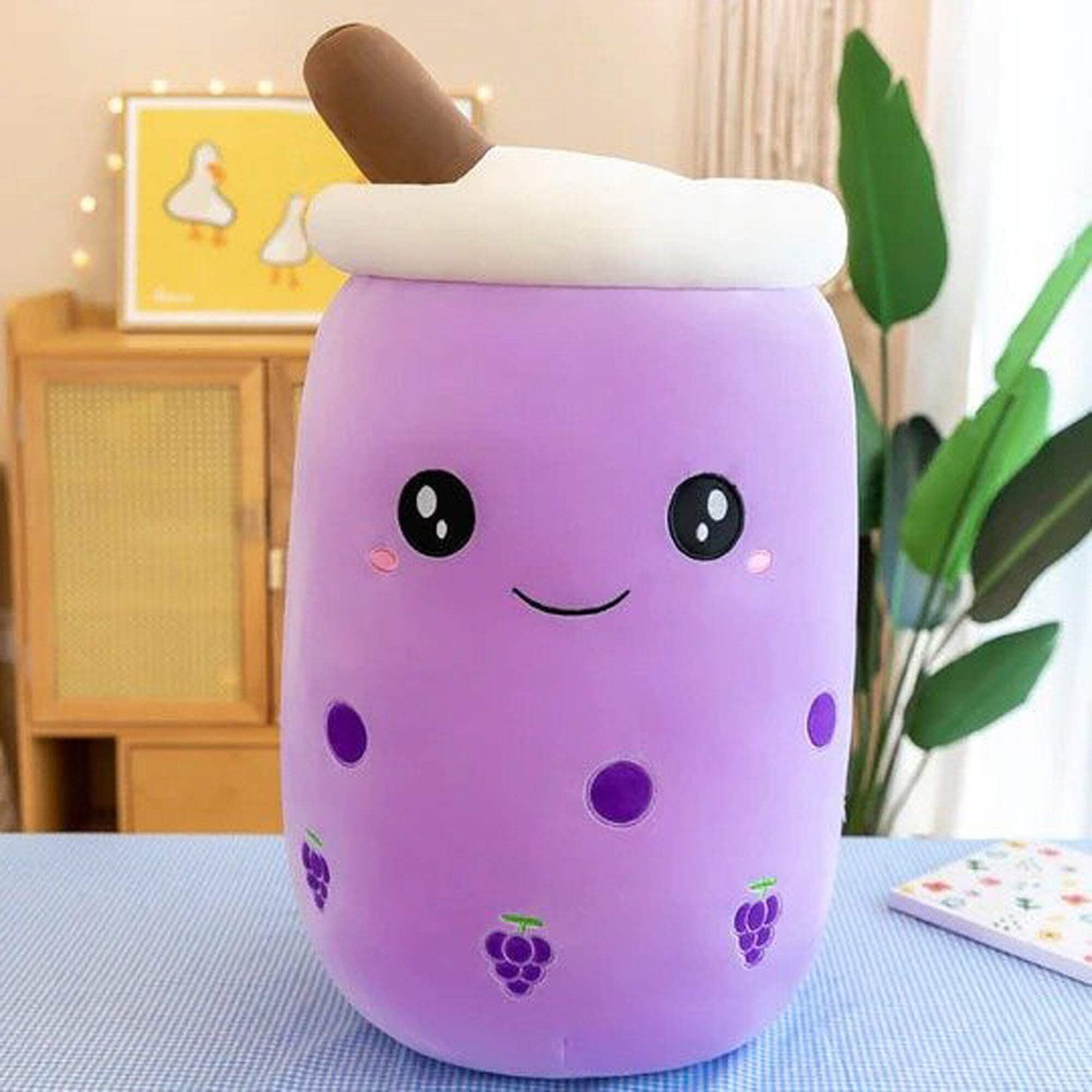 Boba Plush Cute Soft Boba Bubble Tea Stuffed Animal Pillow Plush Toy ...