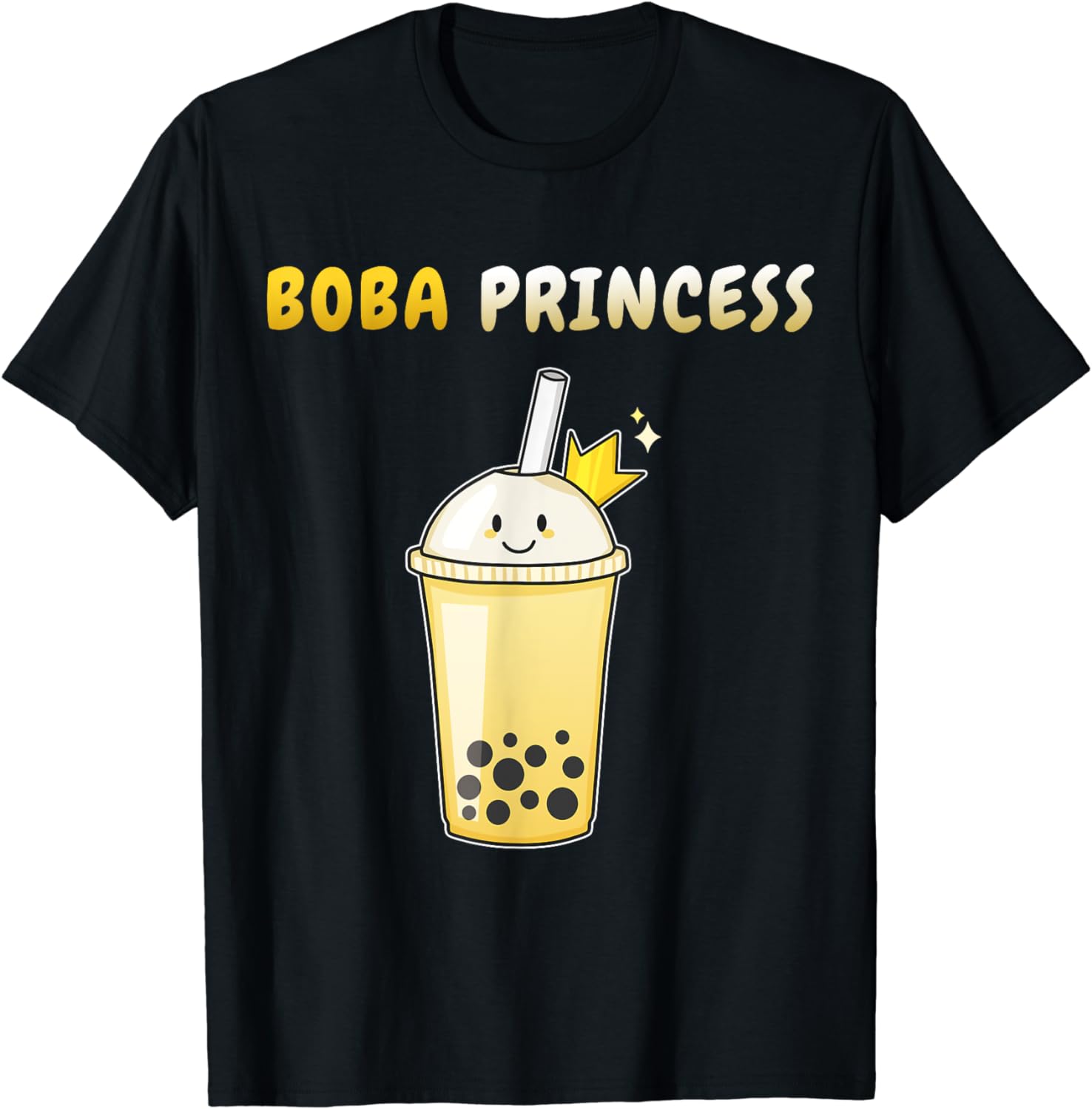 Boba Princess Bubble Milk Tea Cute Women Girls Kids T-Shirt - Walmart.com