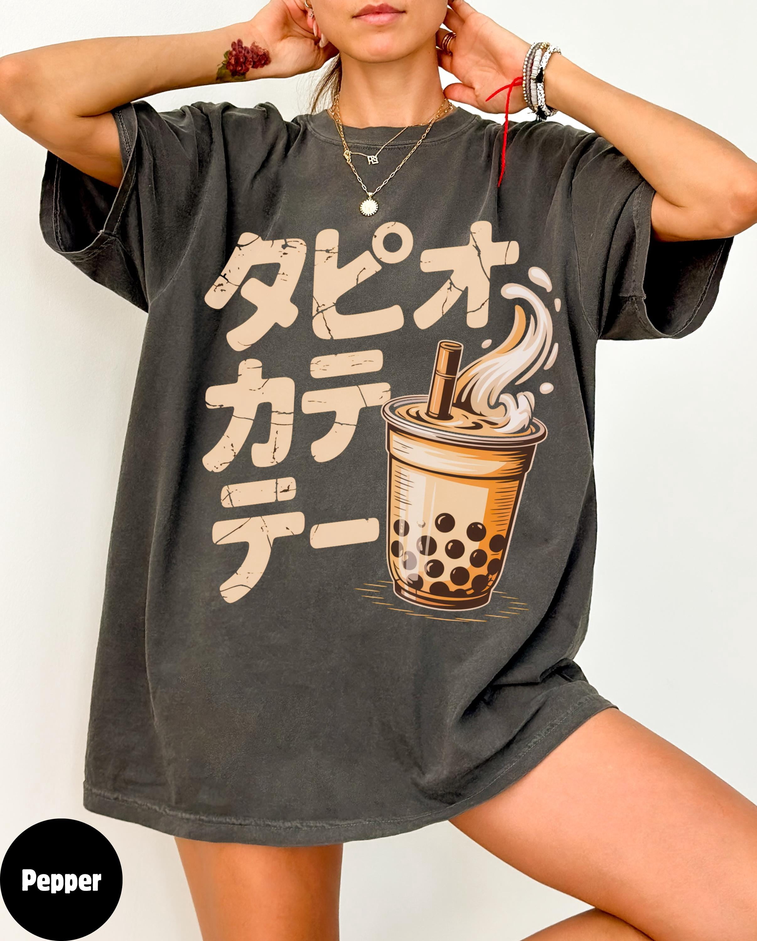 Boba Shirt, Bubble Tea T-shirt, Milk Tea, Boba Drink Gift, Japanese ...