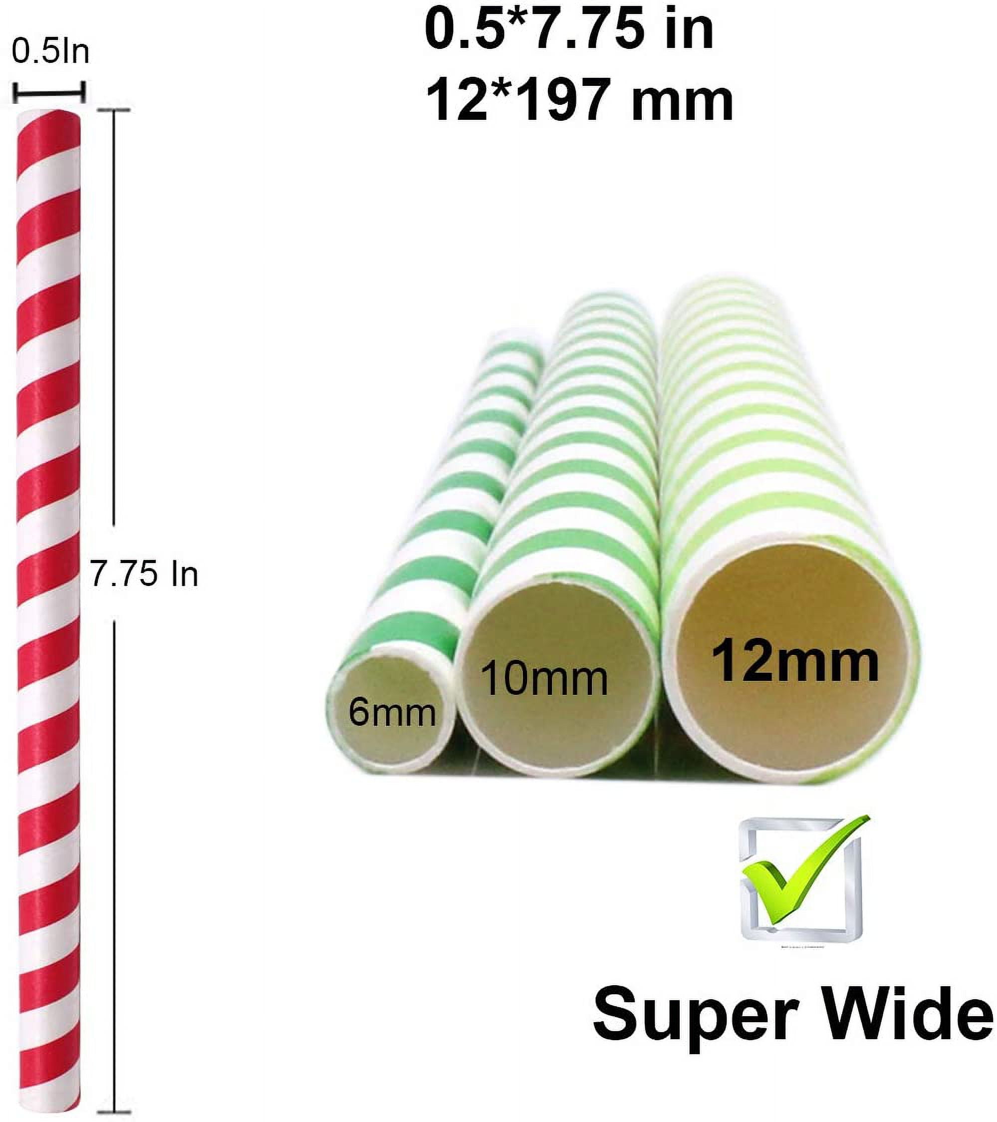 Boba Straws, Smoothies Straw Disposable Extra Large 0.5" 1/2" 12mm Wide ...