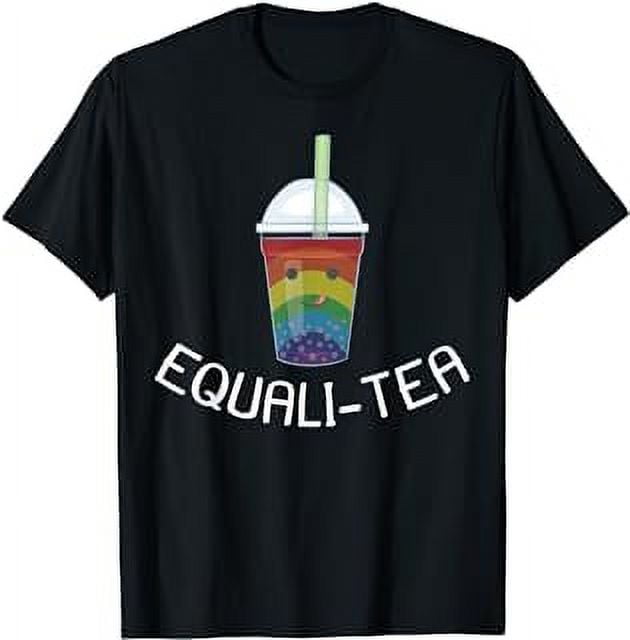 Boba Tea Lgbt Pride Cute Kawaii Equali Tea Shirt T Shirt