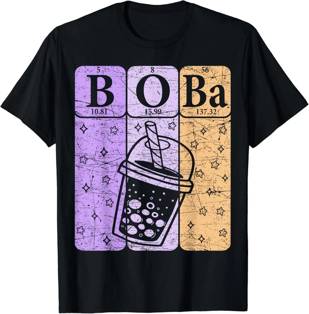 Boba Tea Periodic Table Elements Bubble Tea Lover Nerd Gift T-Shirt ...