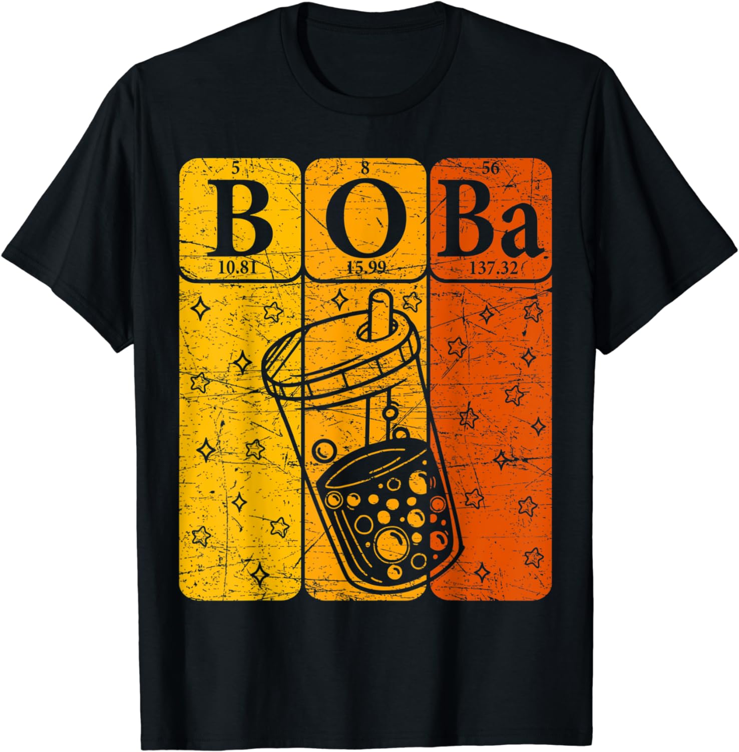 Boba Tea Periodic Table Elements Bubble Tea Lover Nerd T-Shirt ...