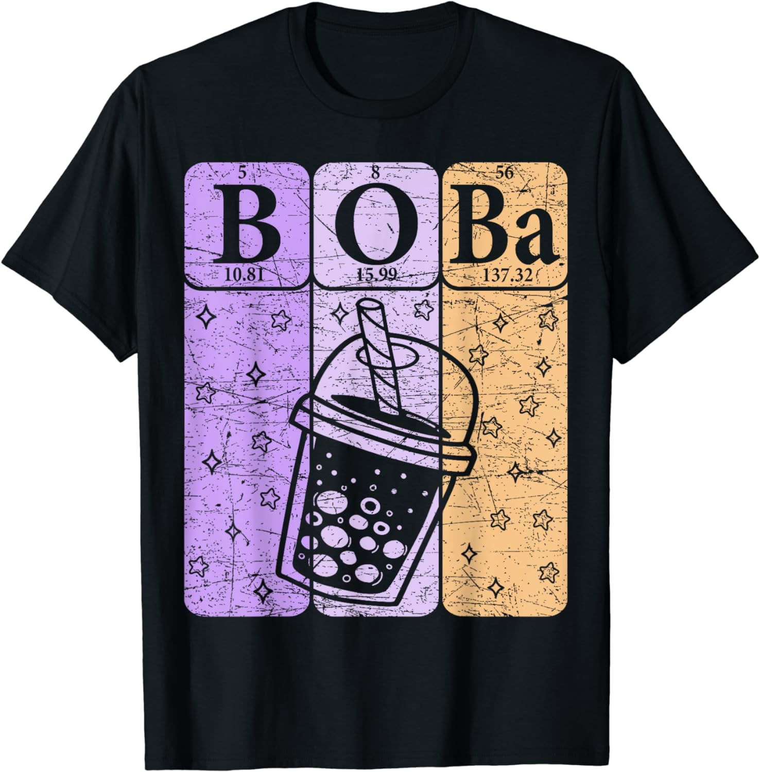 Boba Tea Periodic Table Elements Bubble Tea Lover Nerd T-Shirt ...