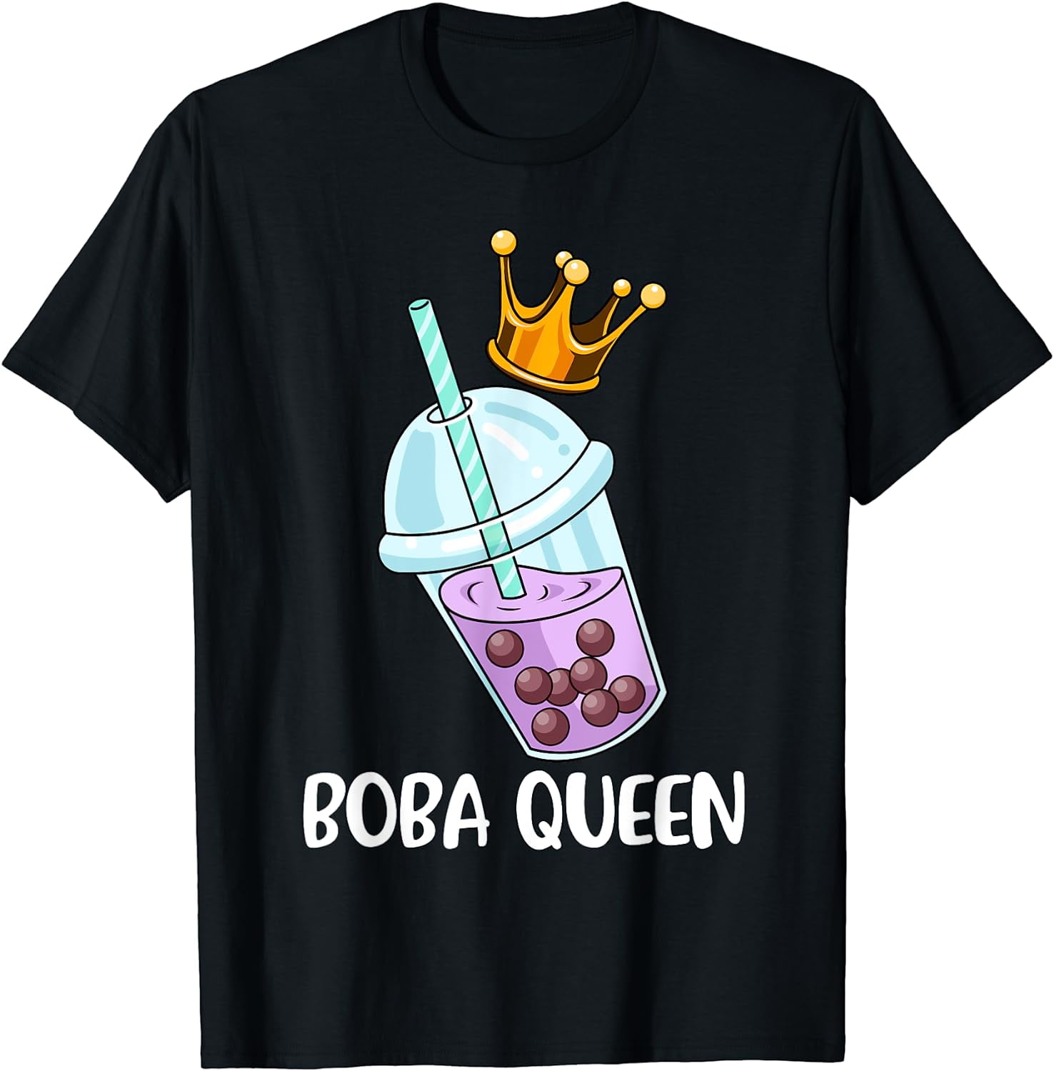 Boba Tea Shirt Girls Bubble Tea Gift Women Boba Queen Boba T-Shirt ...