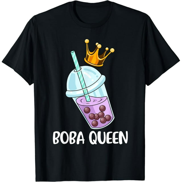 Boba Tea Shirt Girls Bubble Tea Gift Women Boba Queen Boba T-Shirt ...