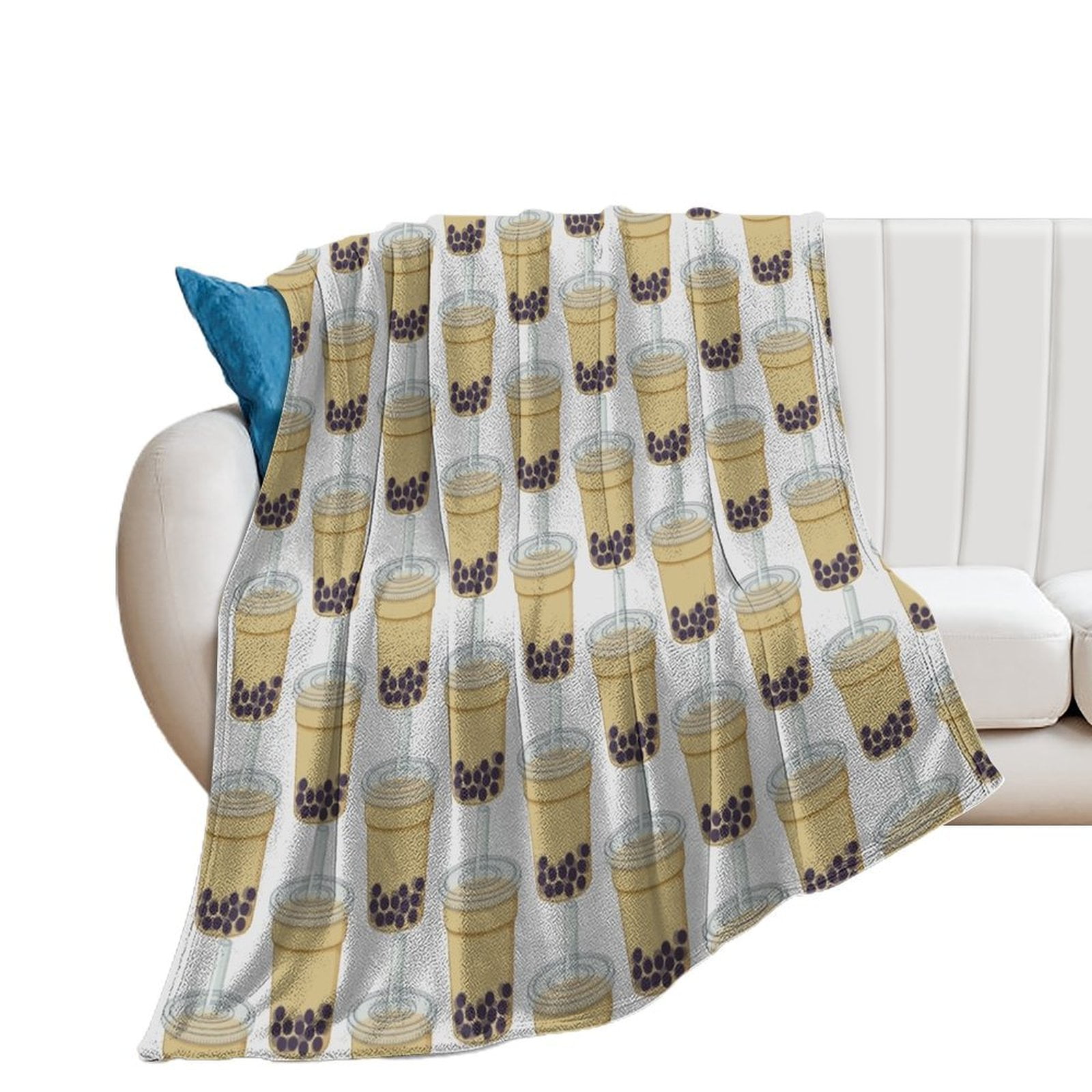 Boba Tea Throw Blanket Furry Beach Blankets - Walmart.com