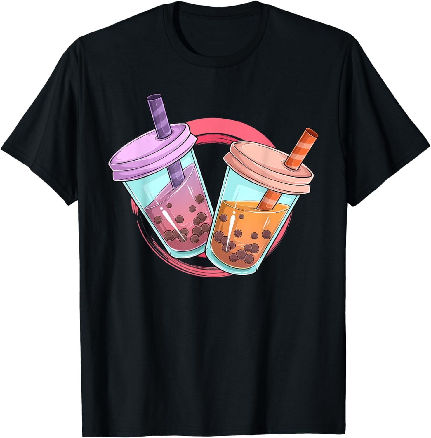 Boba Tea Two Cups Cute T-Shirt - Walmart.com