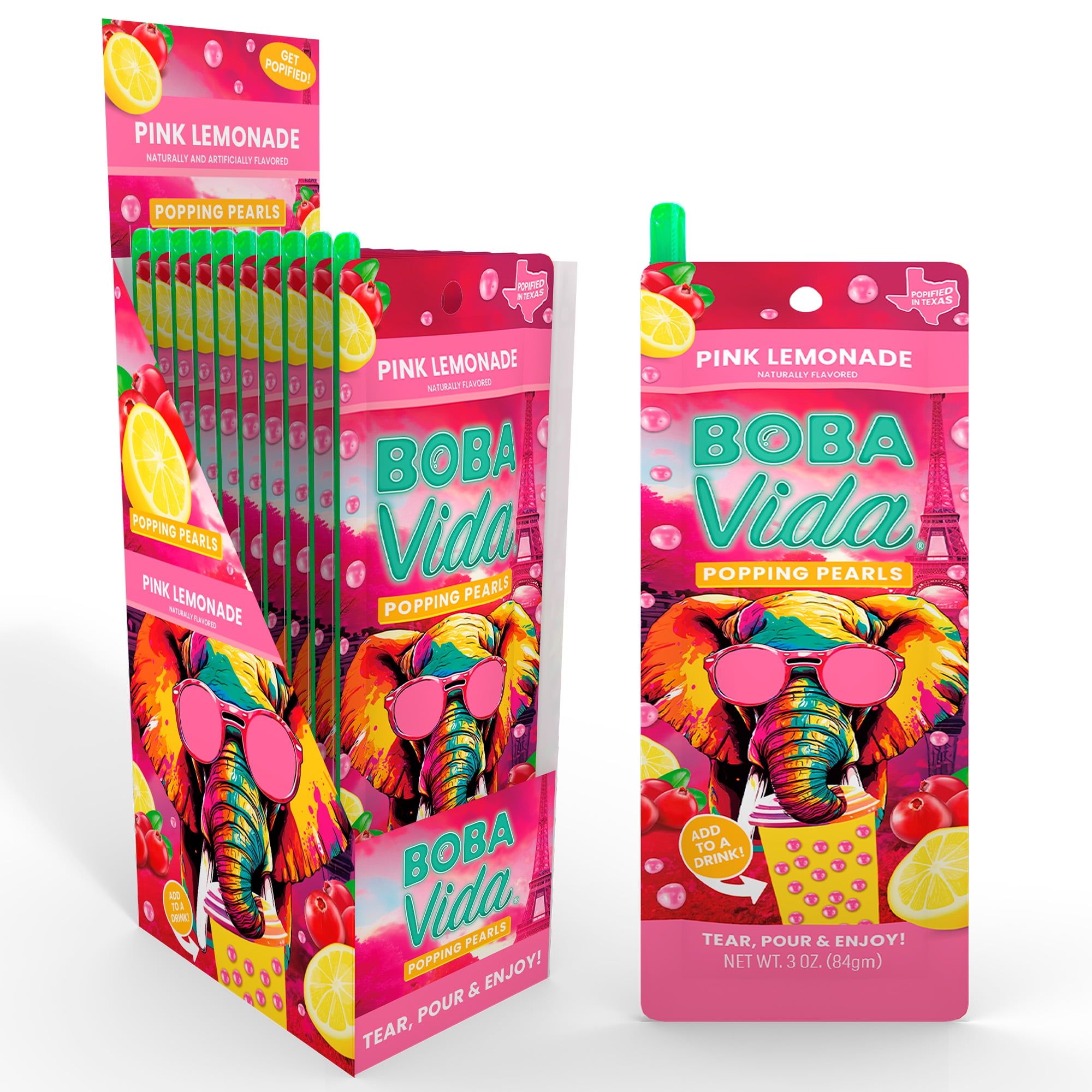 Boba Vida Pink Lemonade Popping Boba, 10 Pack - Walmart.com