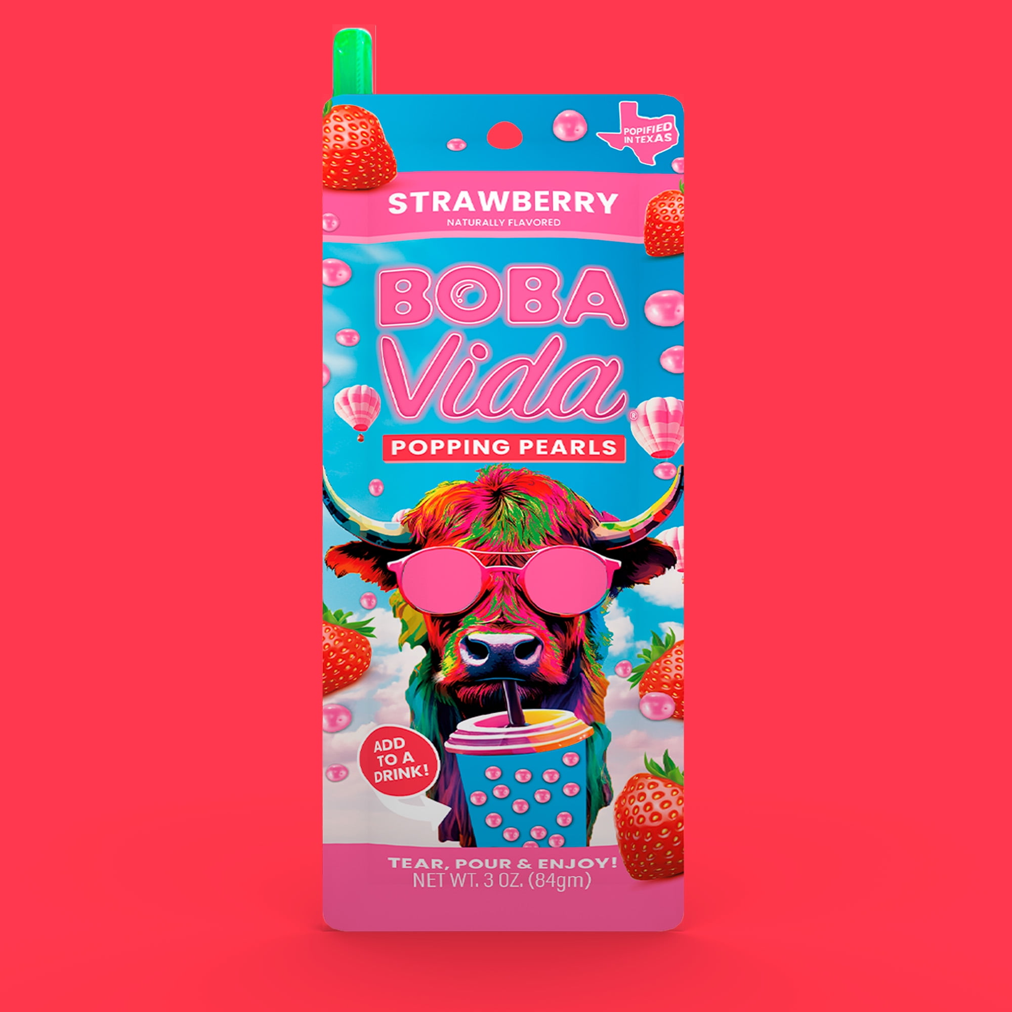 Boba Vida Strawberry Popping Boba - Walmart.com