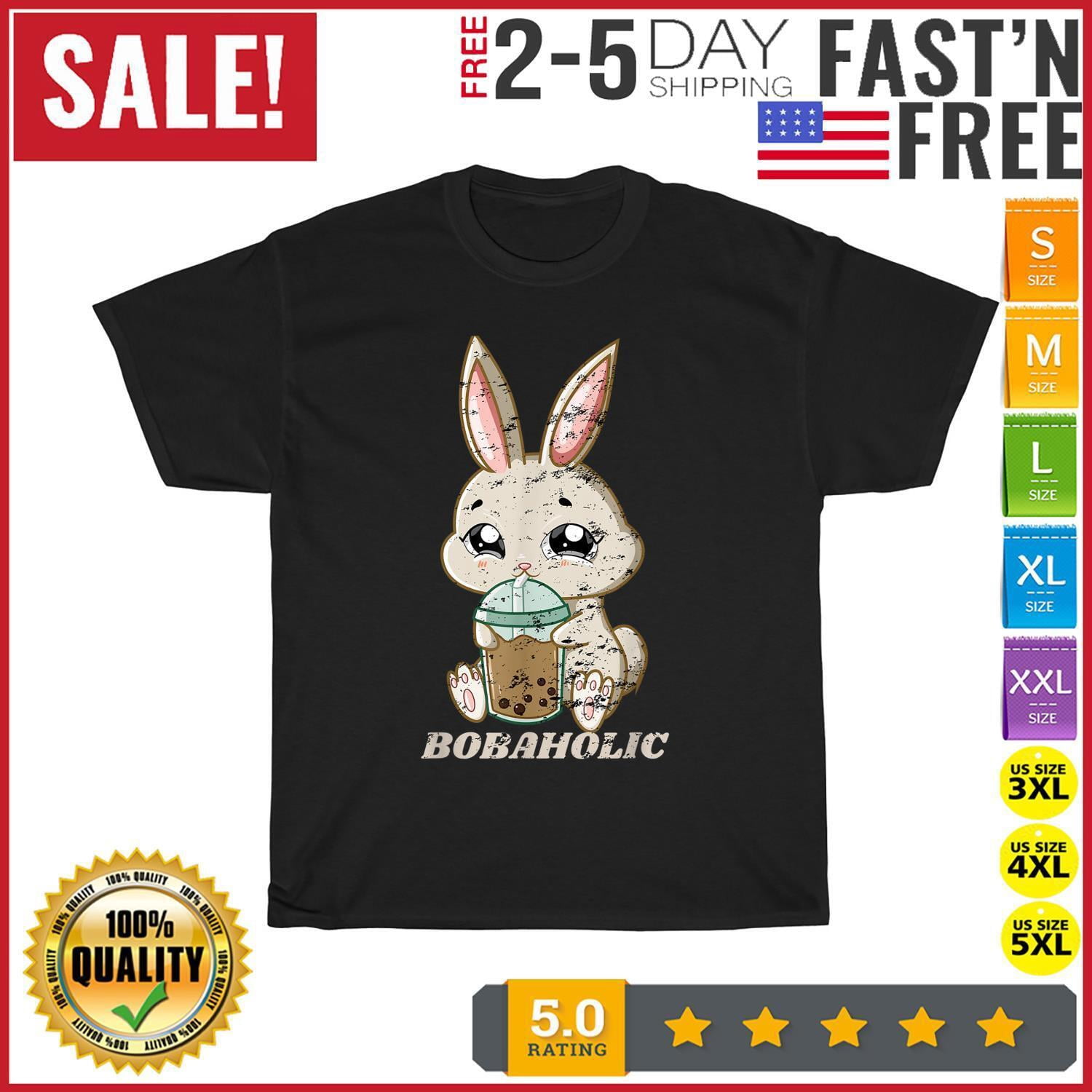 Bobaholic Bubble Tea Japanese Boba Milk Tea Anime Vintage T Shirt Men ...