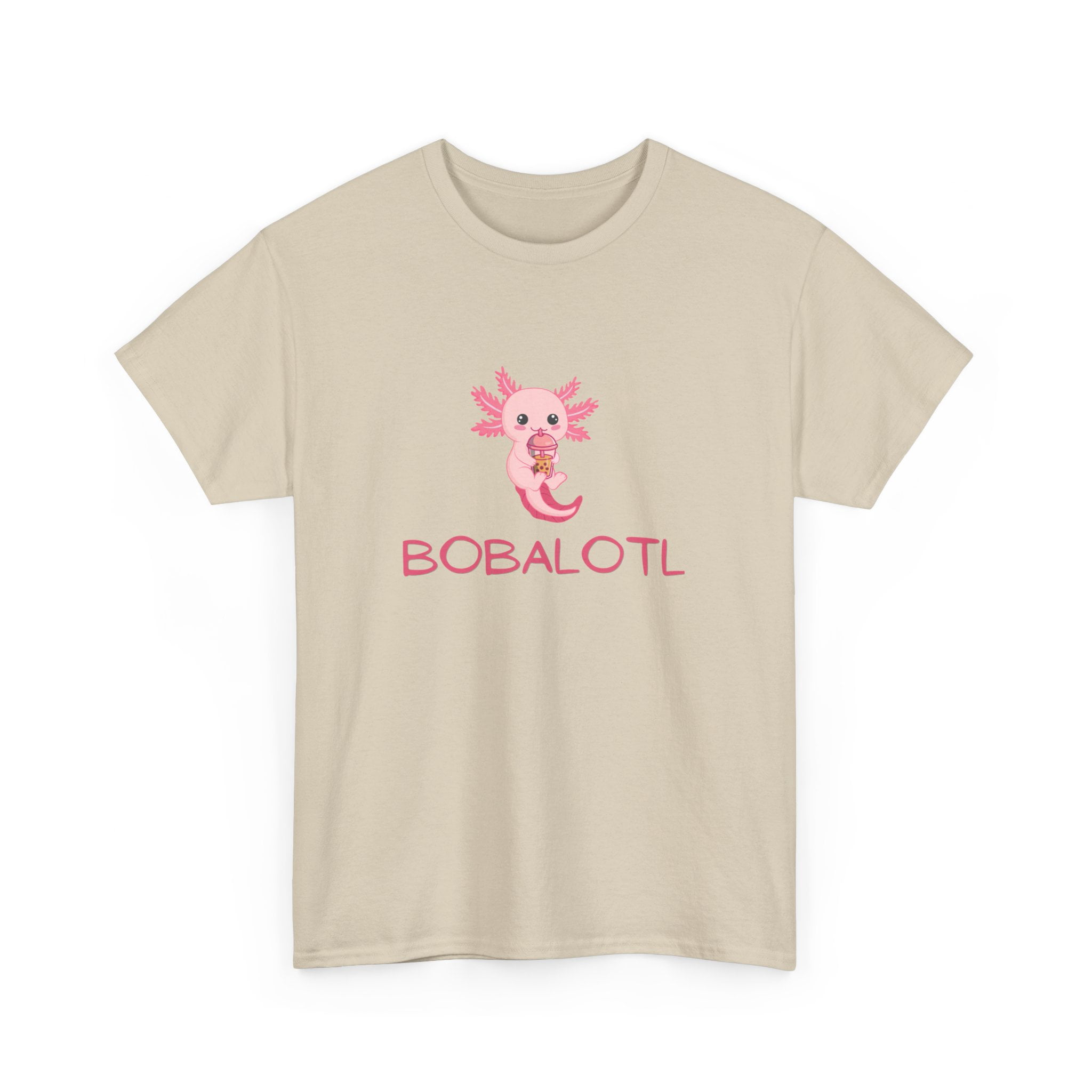 'Bobalotl" Kawaii Axolotl Drinking Boba T-shirt - Walmart.com