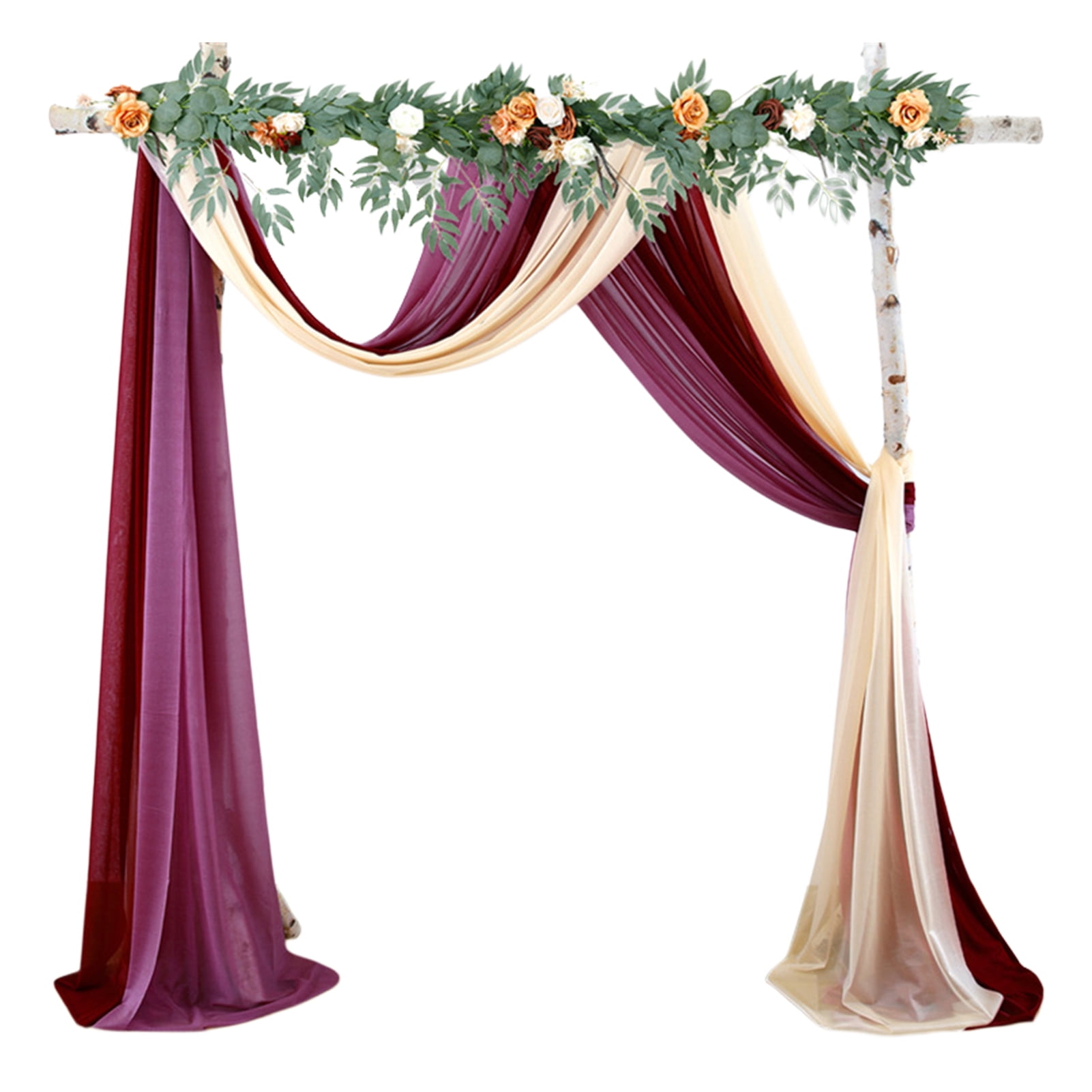 Bobasndm 18Ft Extra Long Wedding Arch Backdrop Decorations 3 Panels ...