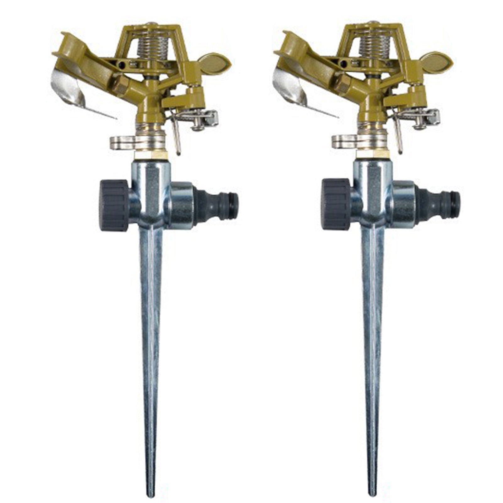 Bobasndm 2 Pack Brass Impact Sprinklers, Heavy Duty Lawn Sprinkler Head ...