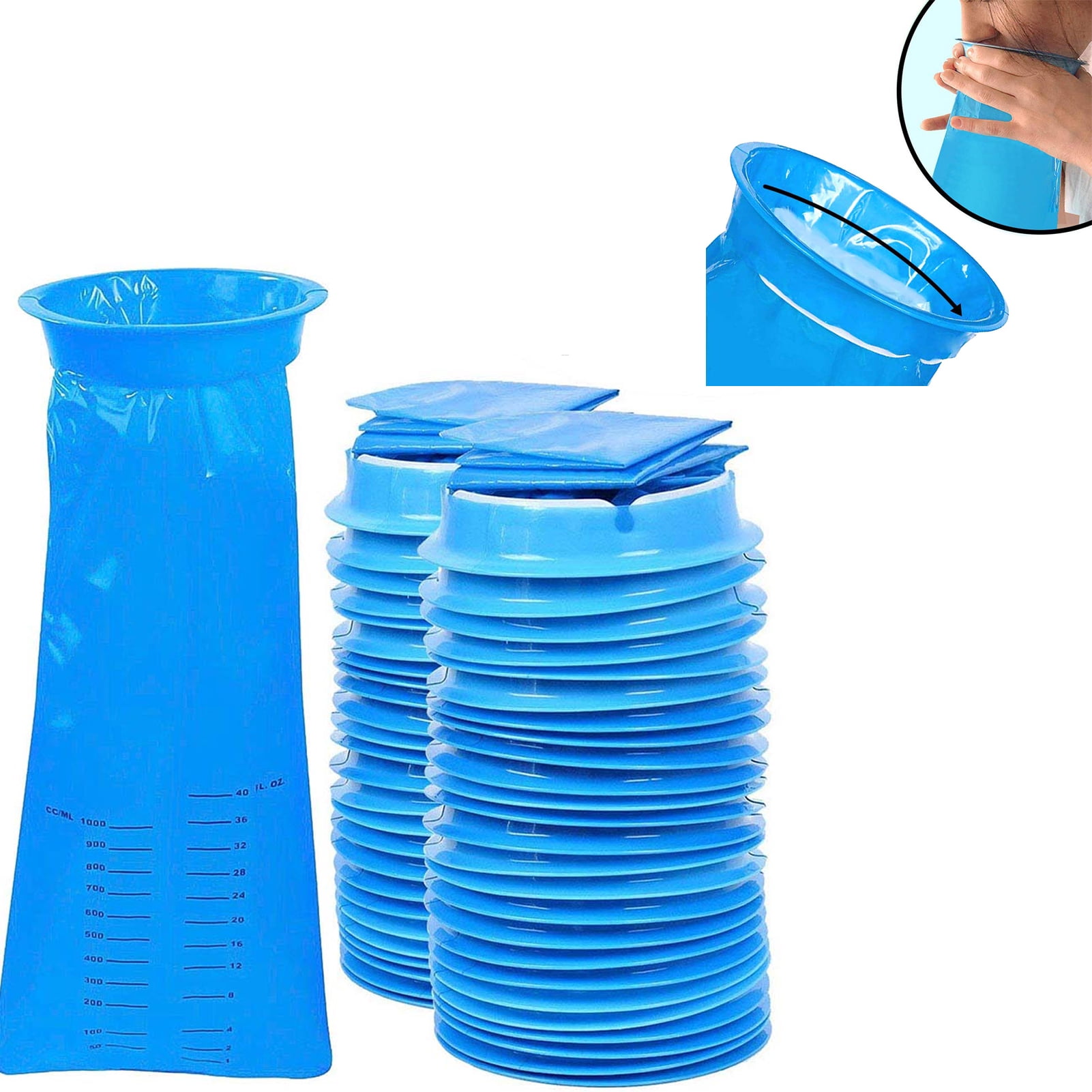 Bobasndm 20 PCS 1000ml Portable Vomit Bags for Morning Sickness, Car ...