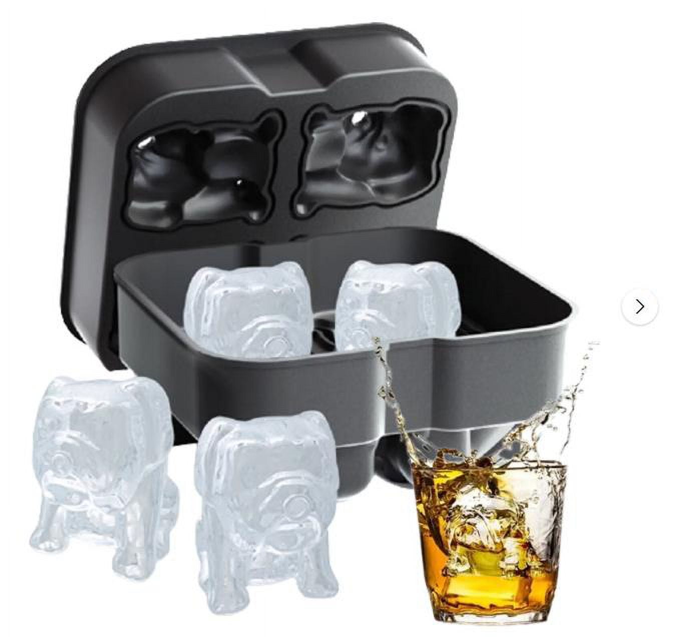 Bobasndm 4 Cavity Dog Shape Ice Cube Premium Reusable Silicone Set With ...