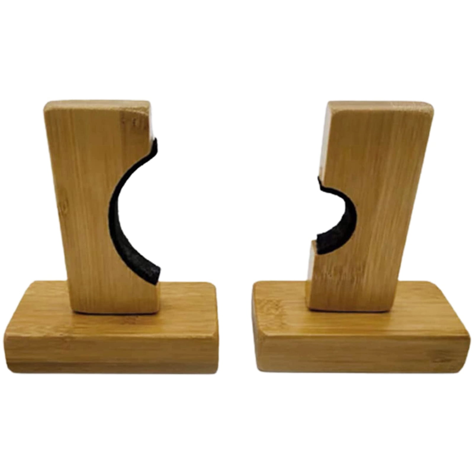 Bobasndm Bat Stand Practical 2Pcs Wall Mountable Wooden Baseball Bat ...