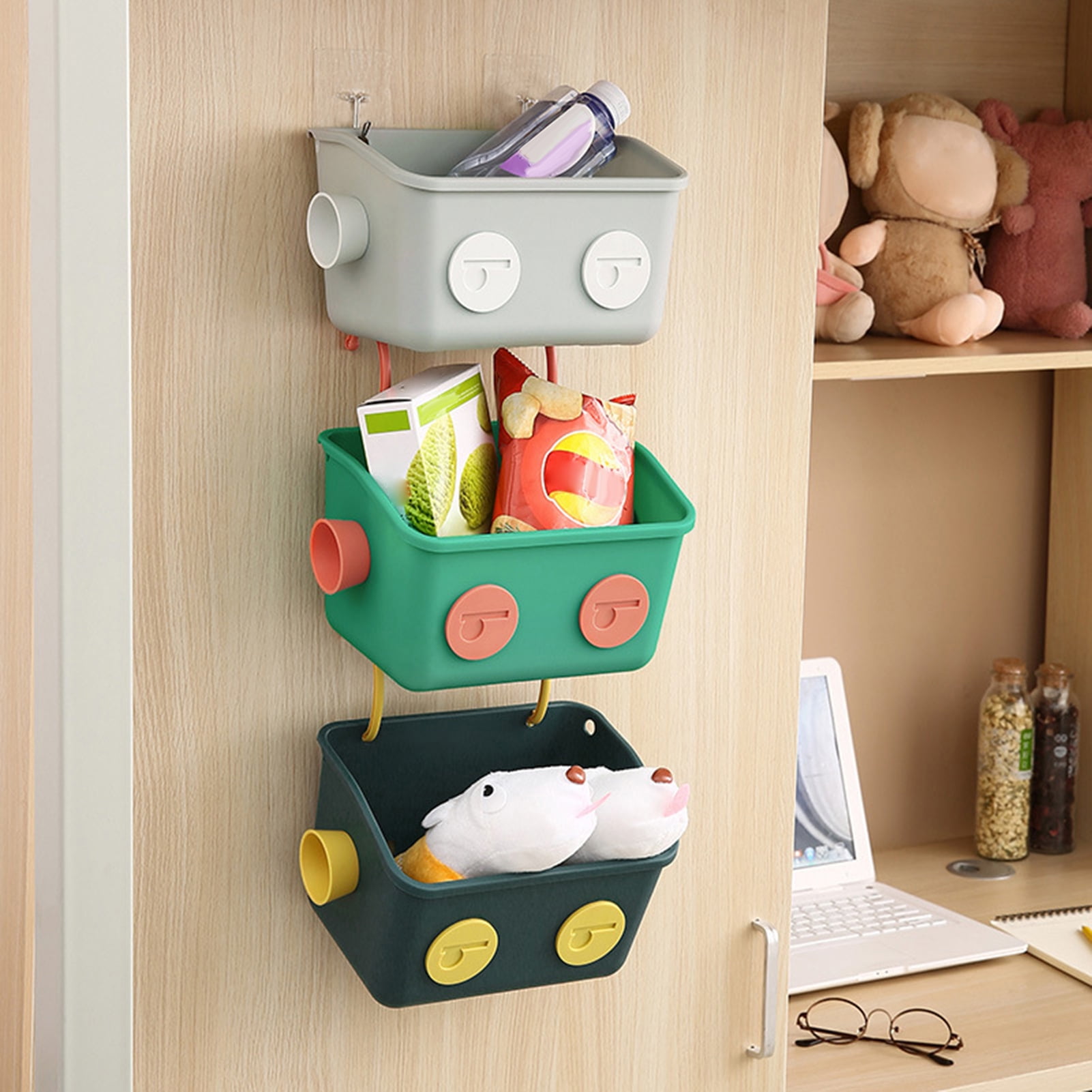 Bobasndm Bath Toy Storage Organizer Basket - Wall Mounted Hanging ...