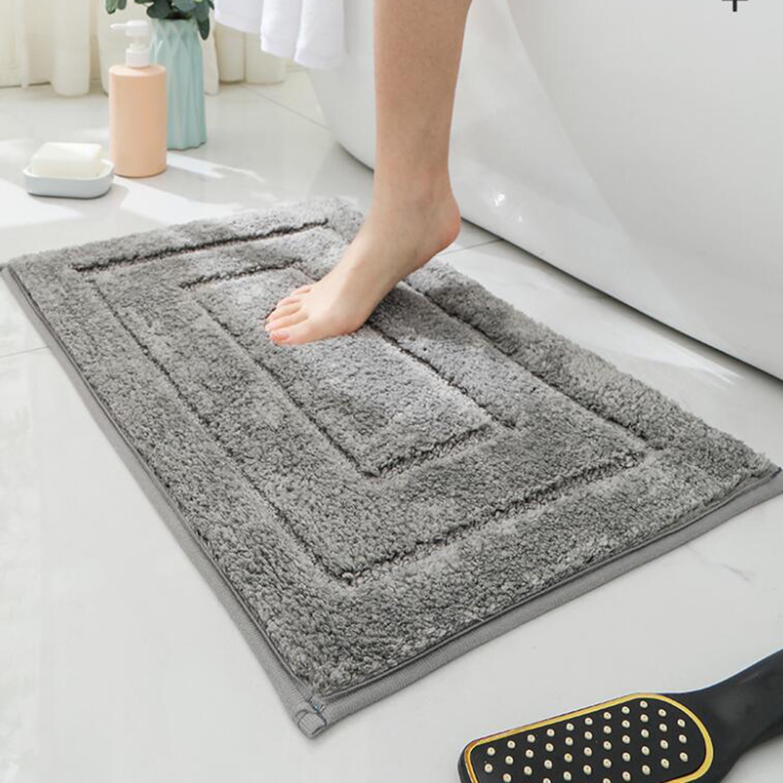 Bobasndm Bathroom Rugs Non Slip Small Bath Mat for Bathroom Coral Pink ...