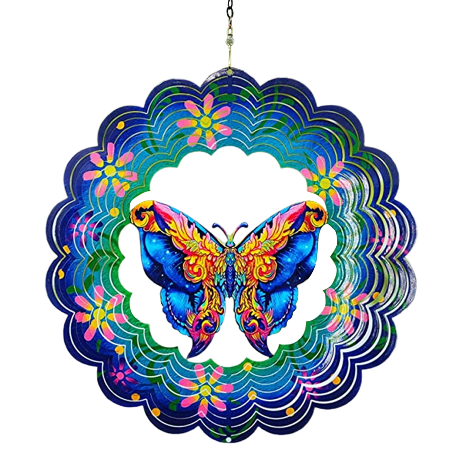 Bobasndm Butterfly Metal Wind Spinners - Outdoor 3D Hanging Wind ...