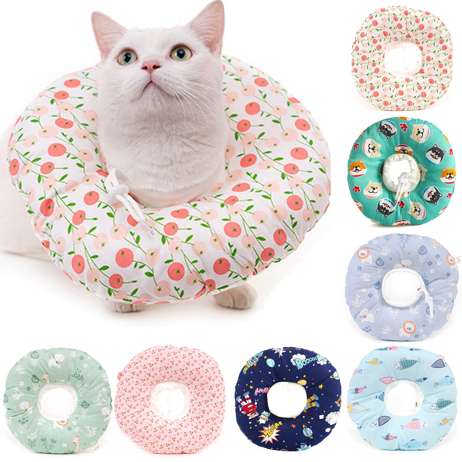 Bobasndm Cat Cone Collar, Soft Cute Pet Recovery Collar for Wound ...