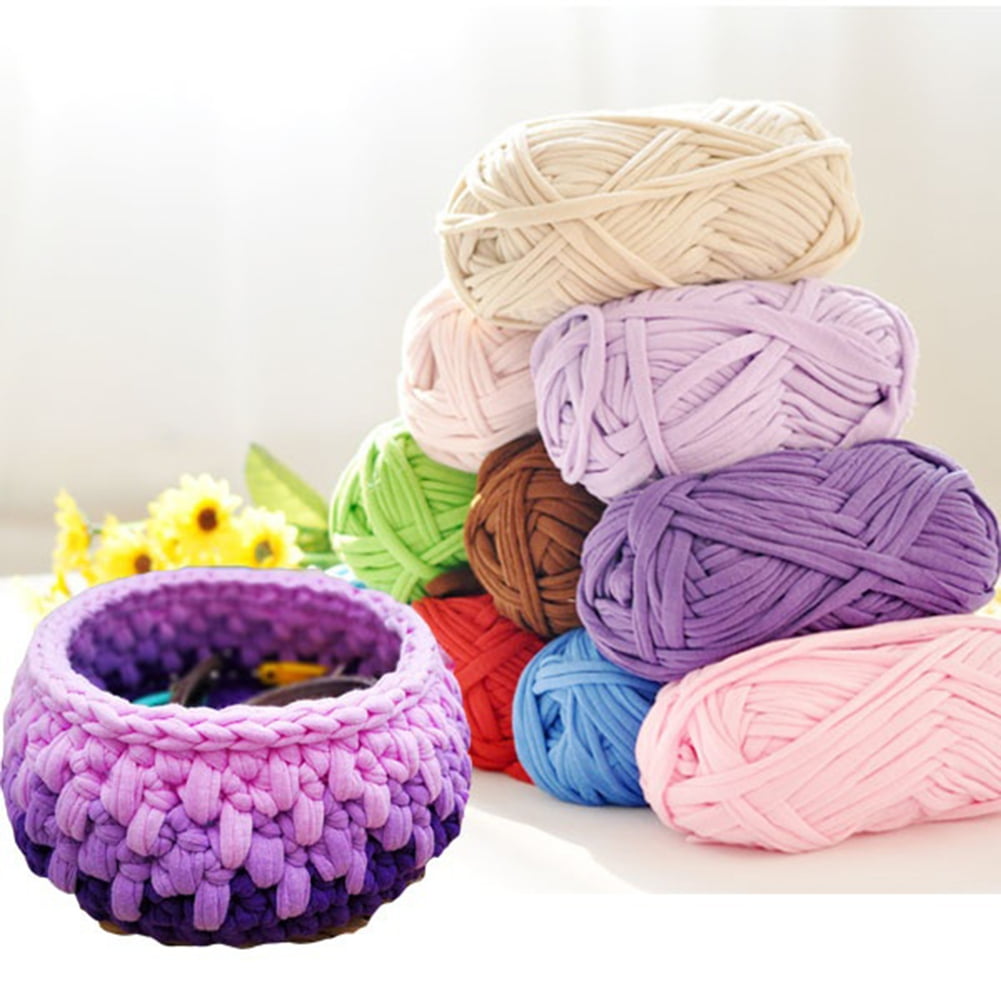 Bobasndm Chunky Knit Basket Yarn Braided Blanket DIY Crochet Fancy ...