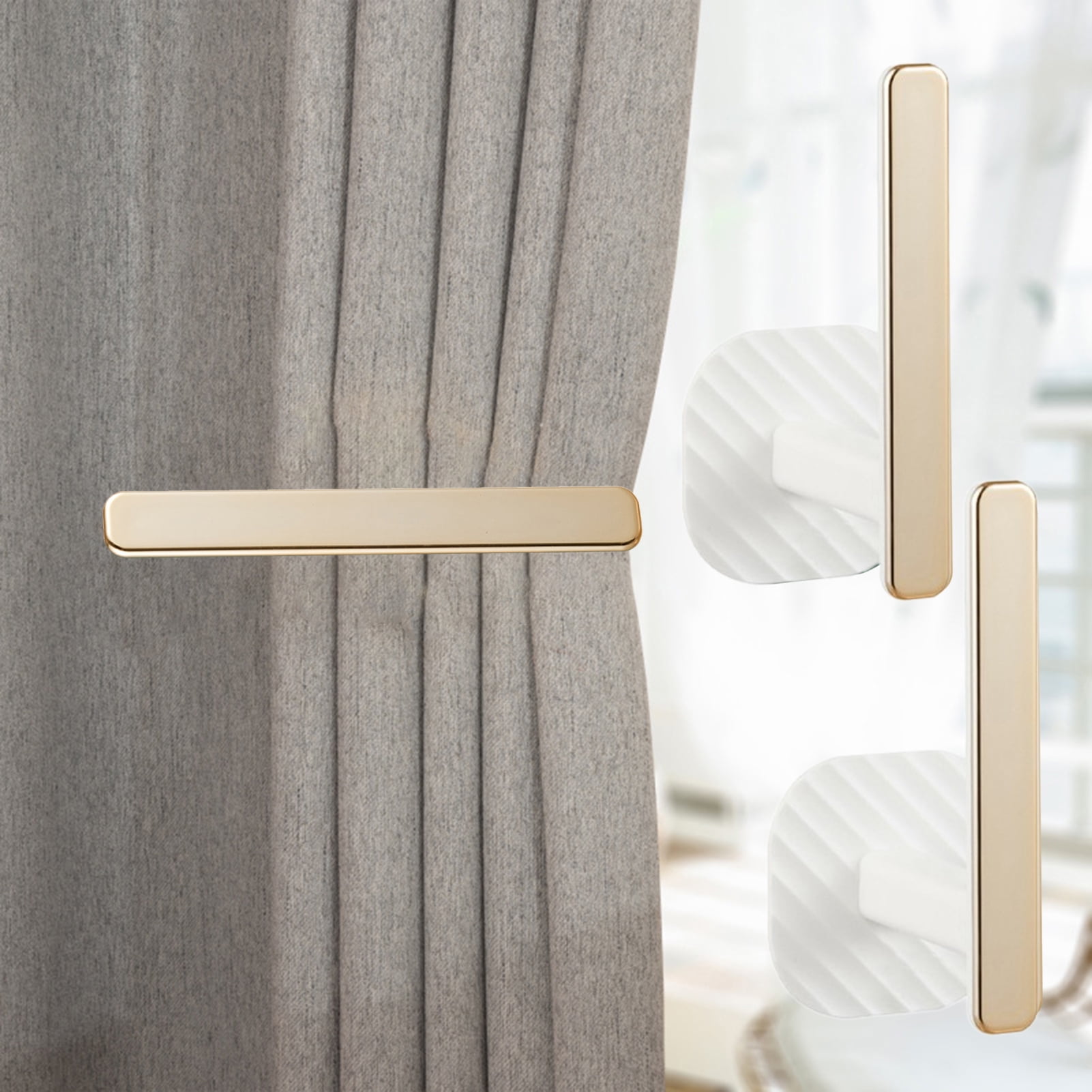 Bobasndm Curtain Holders Self Adhesive Curtain Holdbacks, L Shaped ...