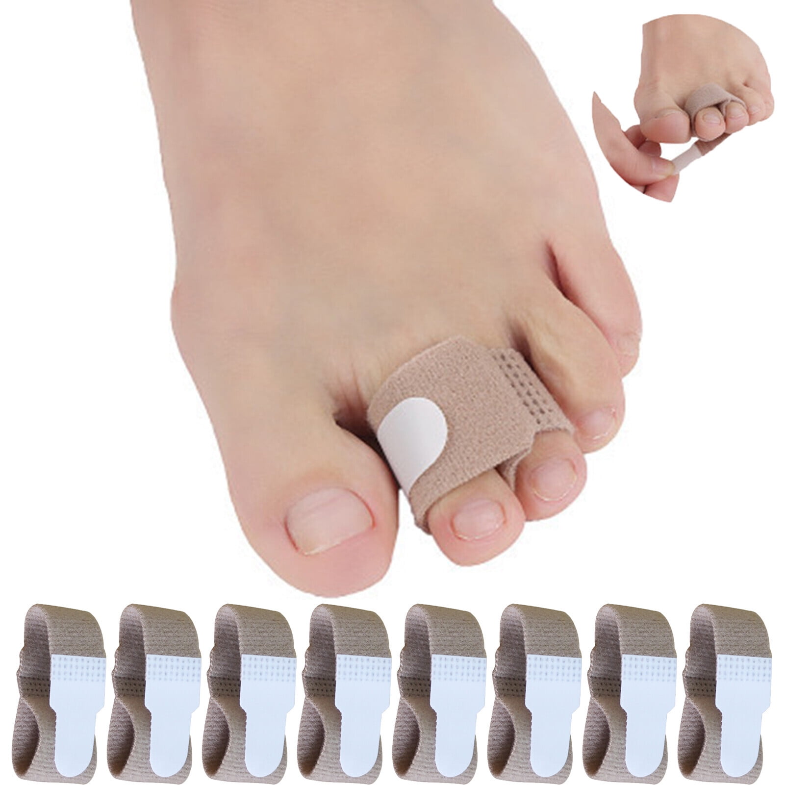 Bobasndm Fabric Hammer Toe Wraps, 8 Pack of Toe Bandages Protectors ...
