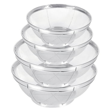 Walbest Stainless Steel Rice Sieve Bowl, Fine Mesh Strainer, Large ...